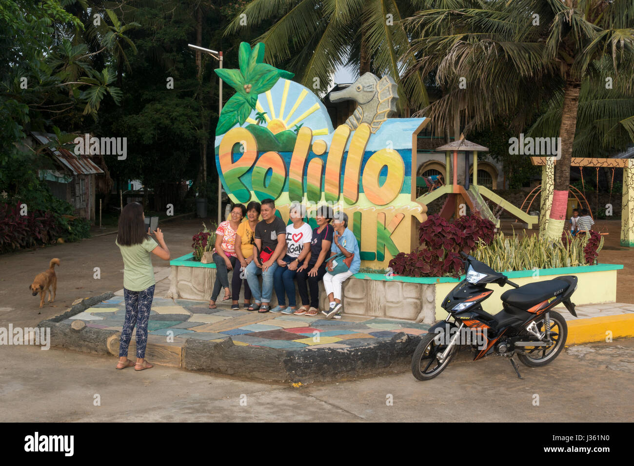 Polillo Island, Philippines - April 30, 2017: Tourist taking a group ...