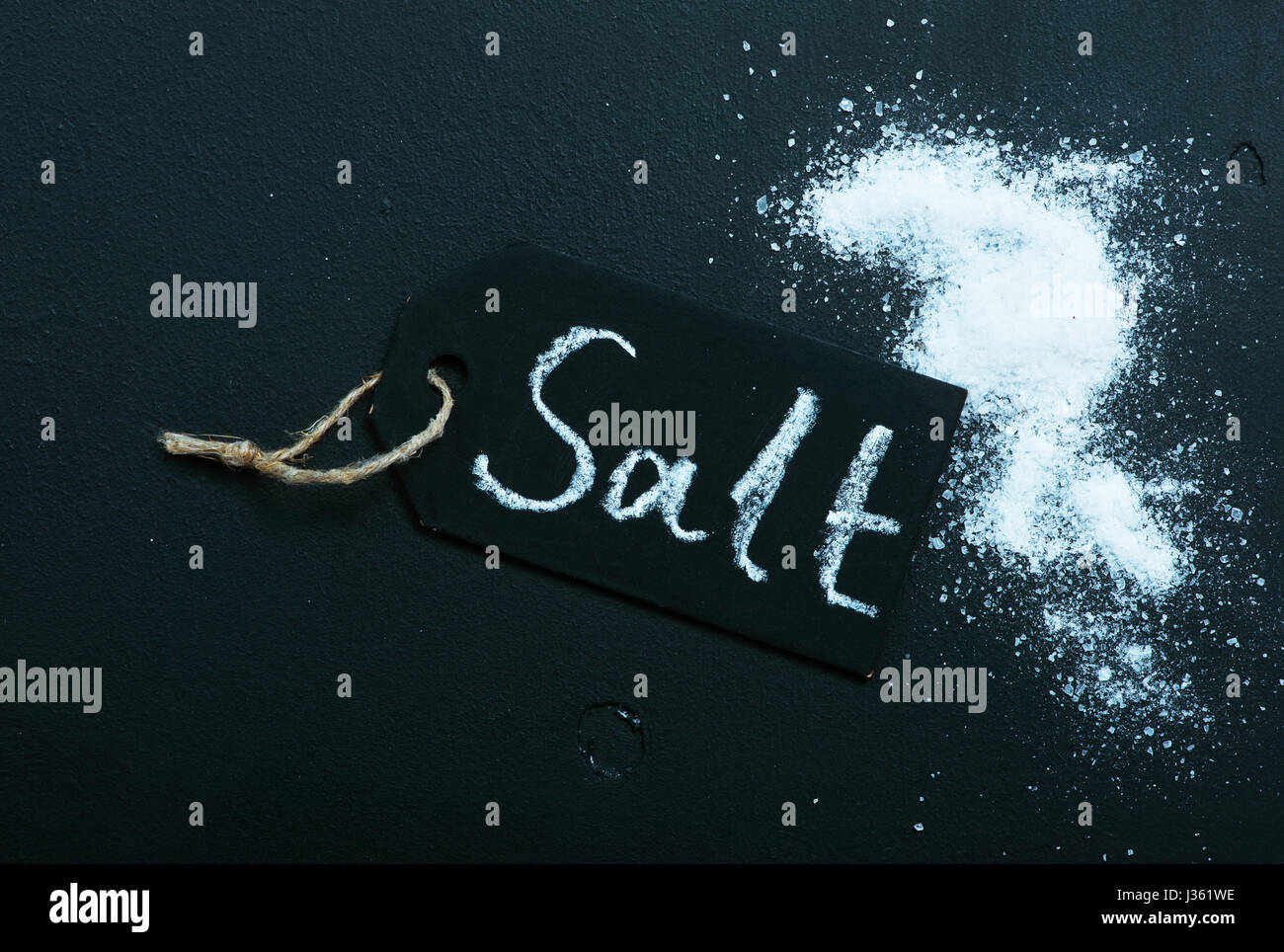 salt on a table, white sea salt Stock Photo - Alamy