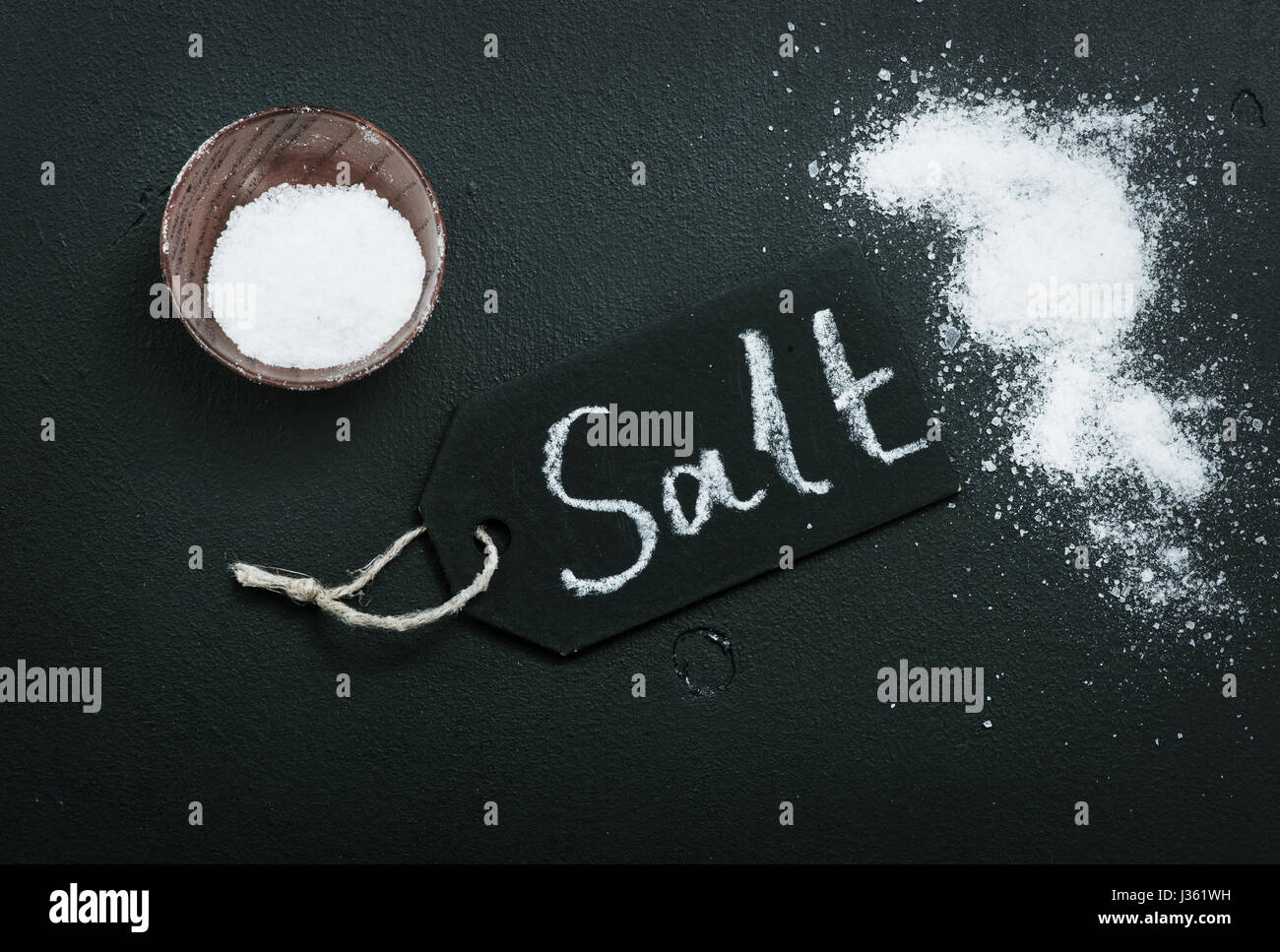 salt on a table, white sea salt Stock Photo - Alamy