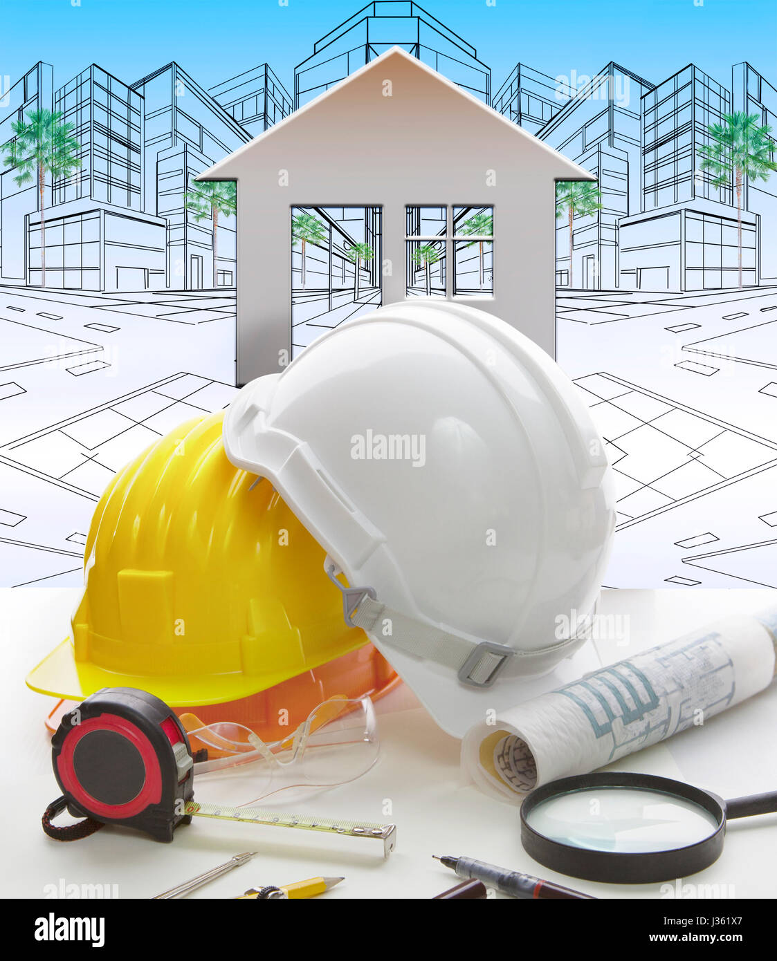 engineer working table Stock Photo - Alamy