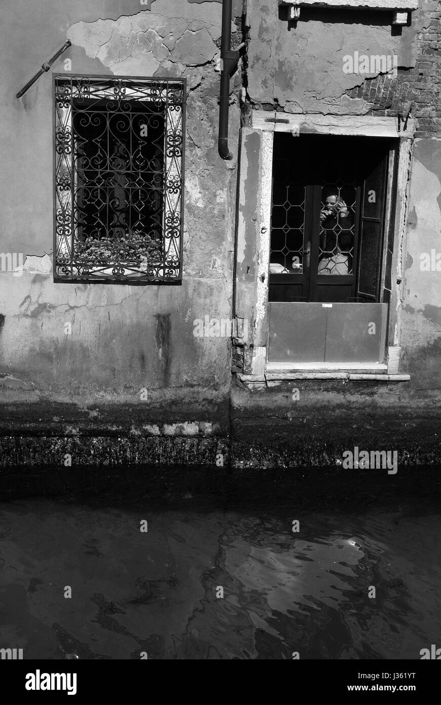 Seen through window Black and White Stock Photos & Images - Alamy