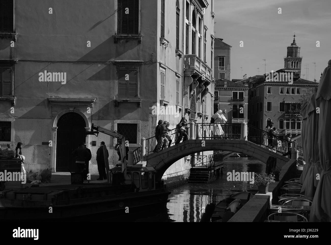 Nuns crossing bridge,Venice Stock Photo - Alamy