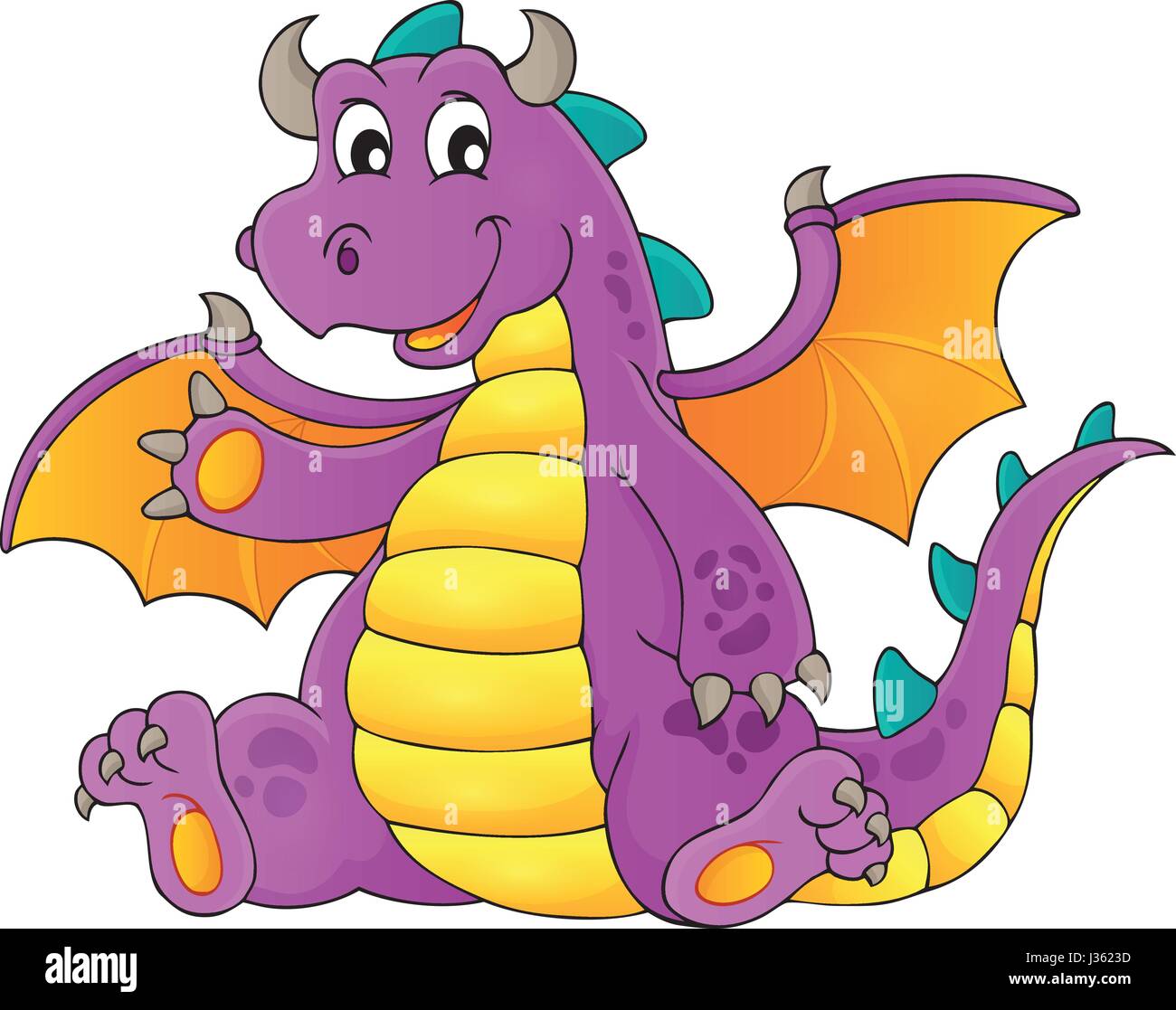 Happy dragon topic image 3 - eps10 vector illustration Stock Vector ...