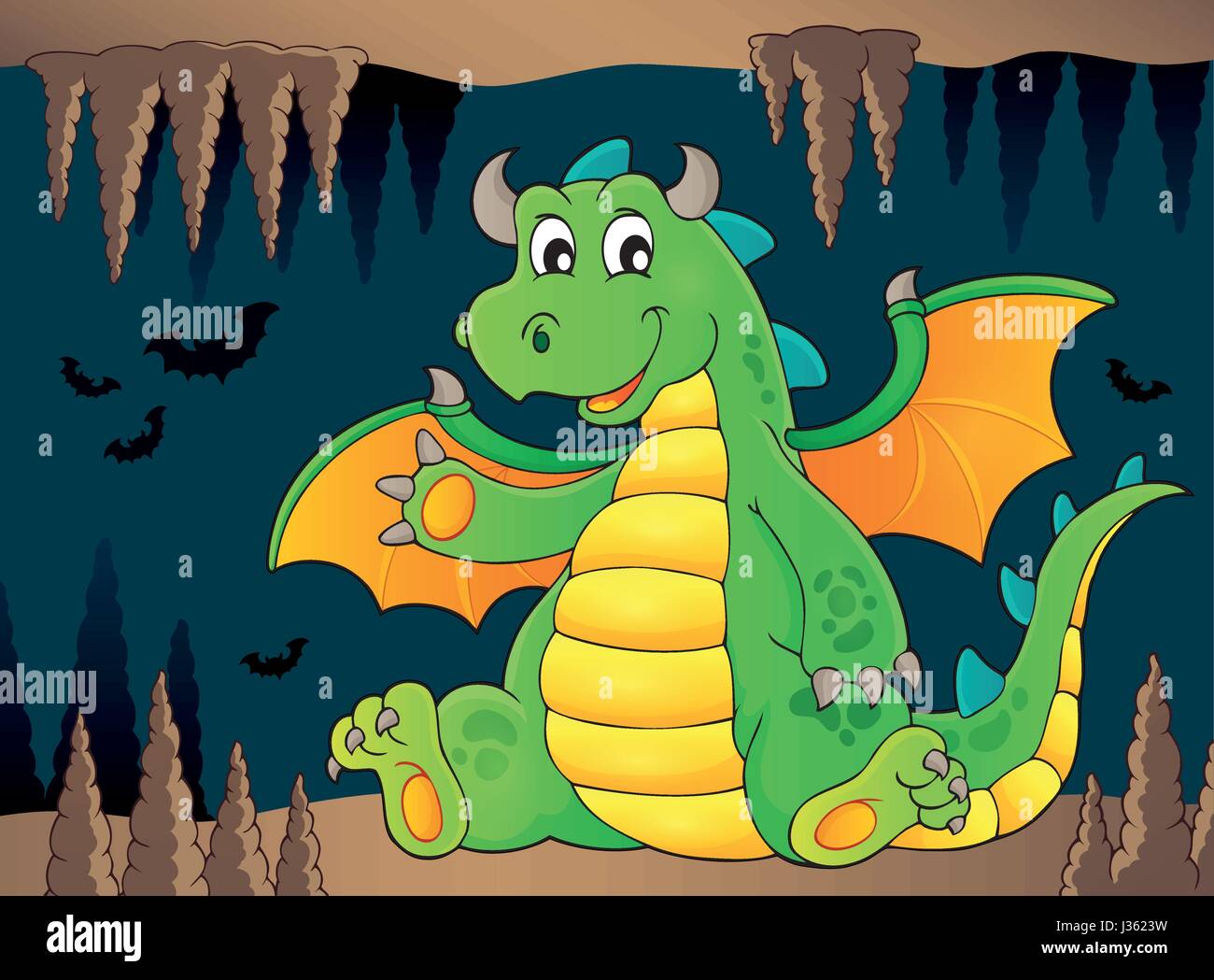 Happy dragon topic image 5 - eps10 vector illustration Stock Vector ...