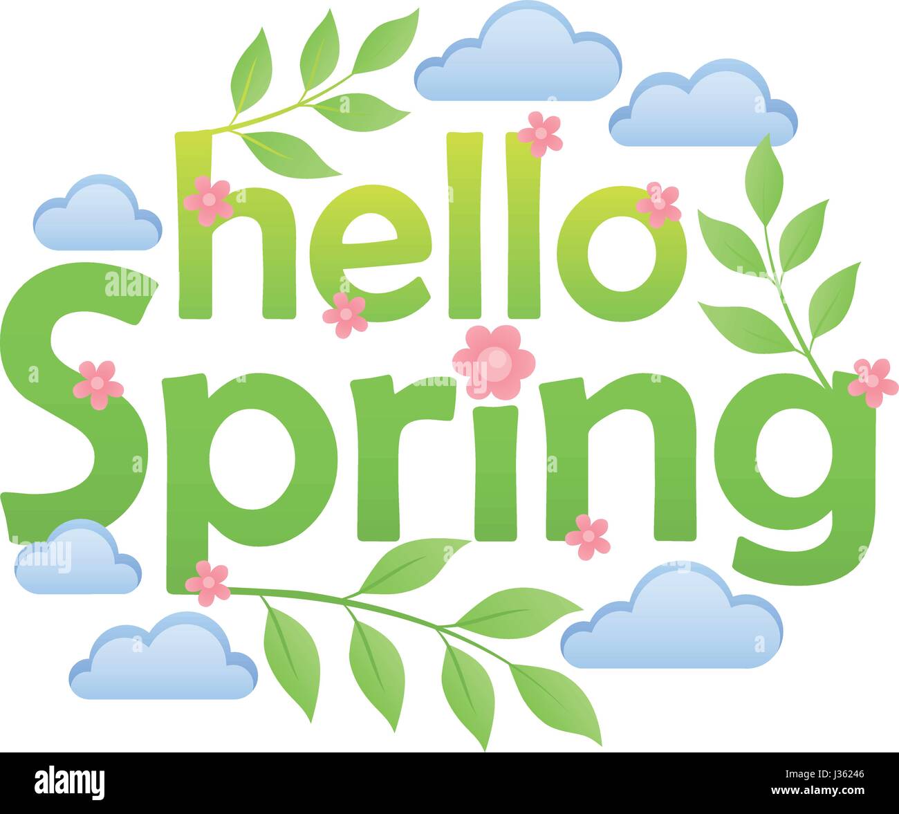 Hello spring theme image 4 - eps10 vector illustration Stock Vector ...