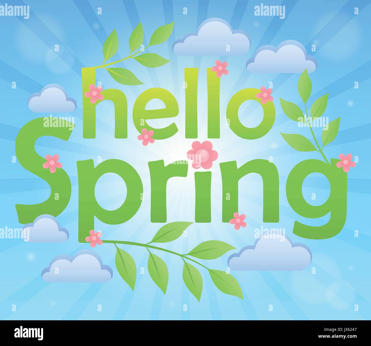 Hello spring theme image 5 - eps10 vector illustration Stock Vector ...