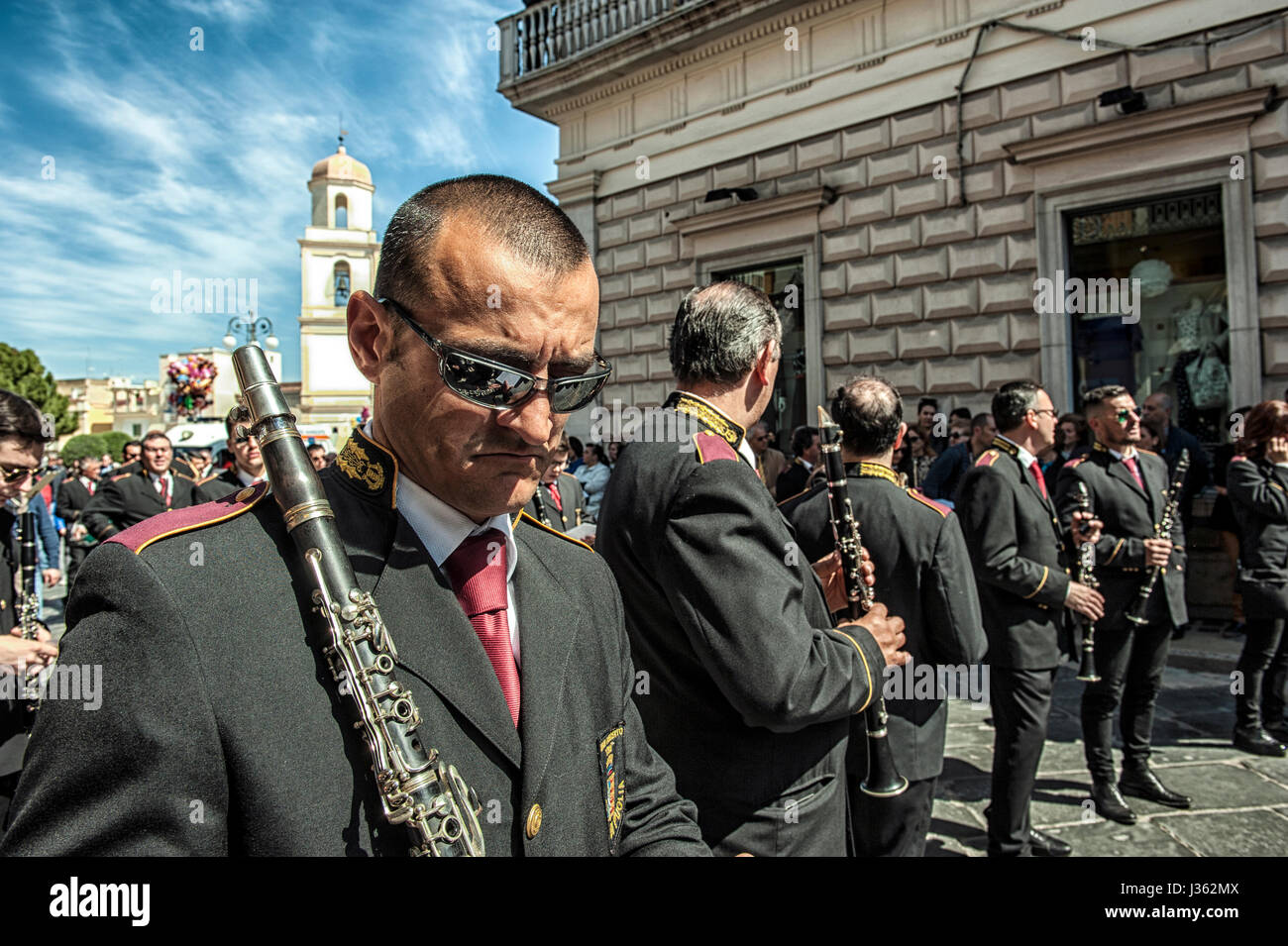 The band waiting for playing the harsh musical theme that the women in ...