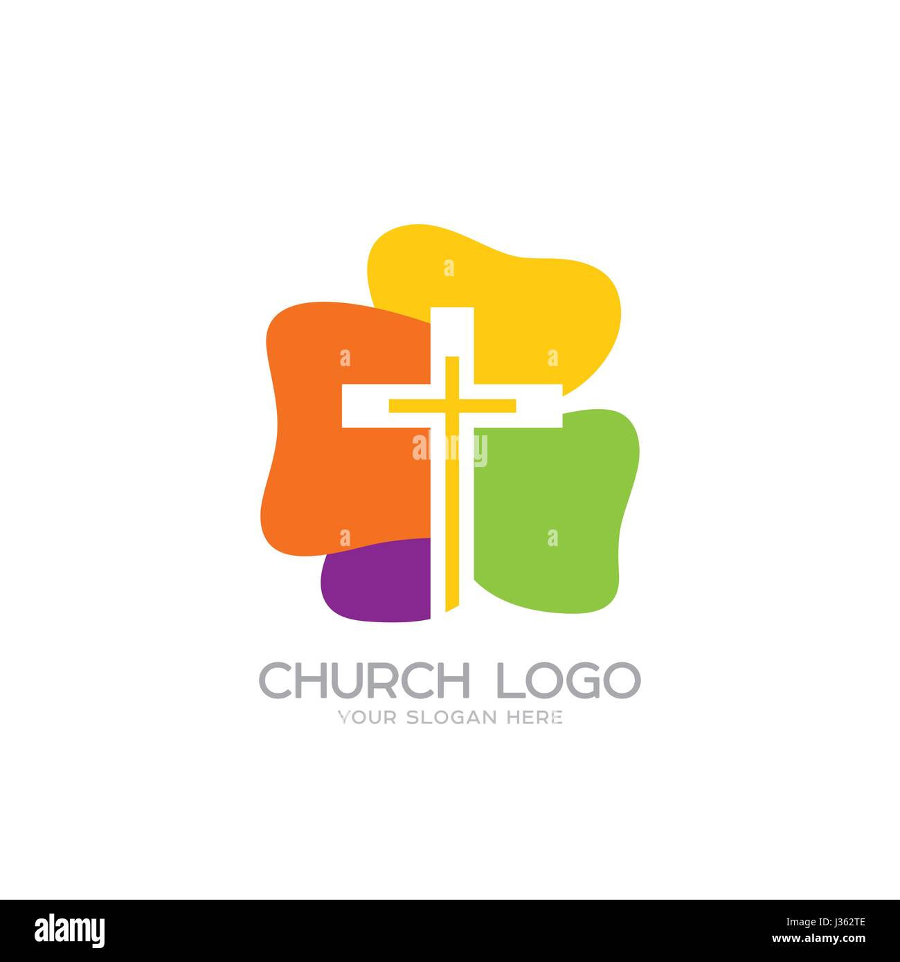 Church Logo Christian Symbols Cross Of The Lord And Savior Jesus