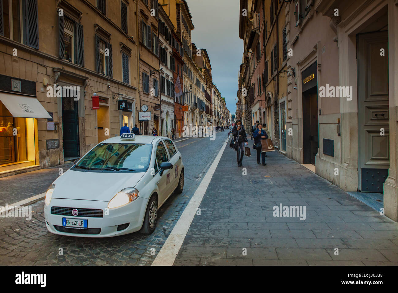 old brick road in spain step rome italy Stock Photo - Alamy