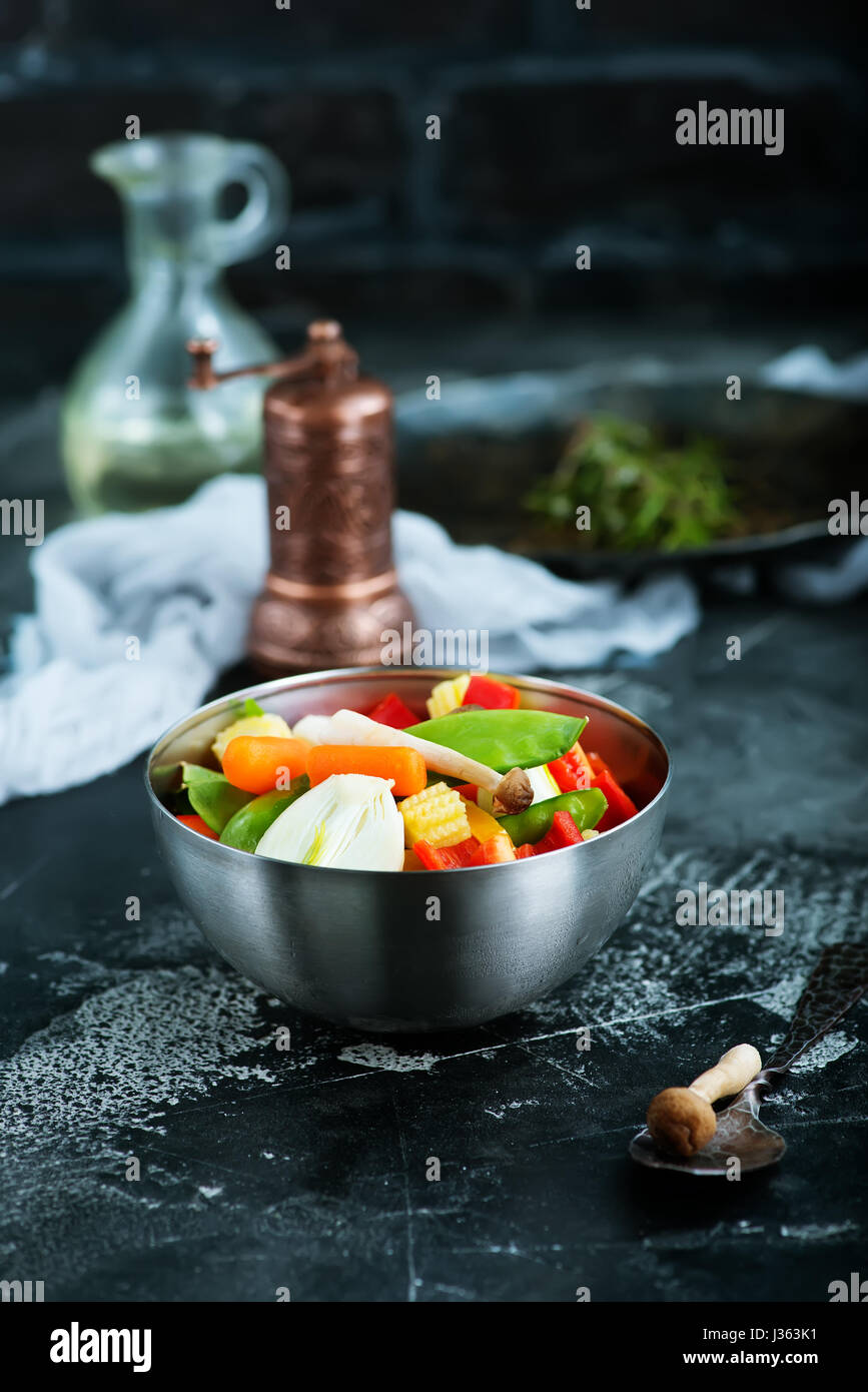 mix vegetables, fresh food for dinner, mix vegetables Stock Photo - Alamy