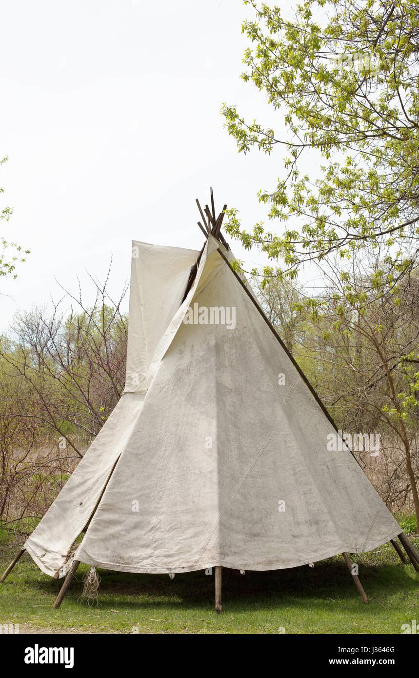 A tipi at a nature center in Minnesota Stock Photo - Alamy