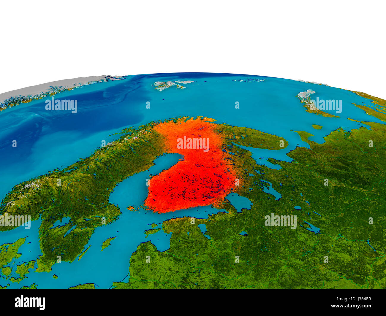 Map satellite geography finland hi-res stock photography and images - Alamy