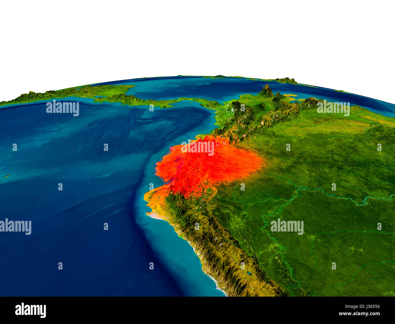 Ecuador satellite image hi-res stock photography and images - Alamy
