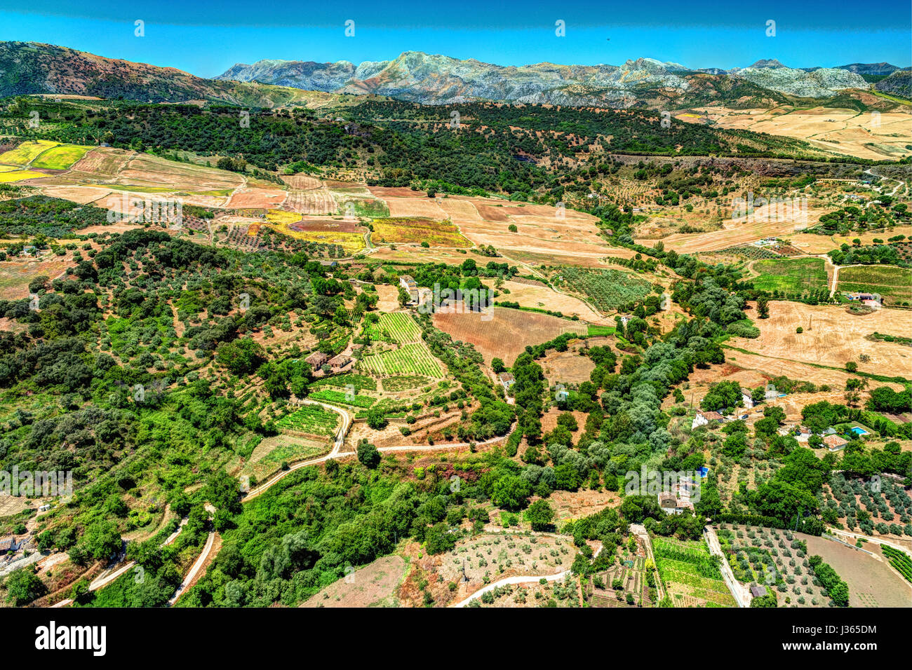 Aerial top view of a landscape Stock Photo - Alamy