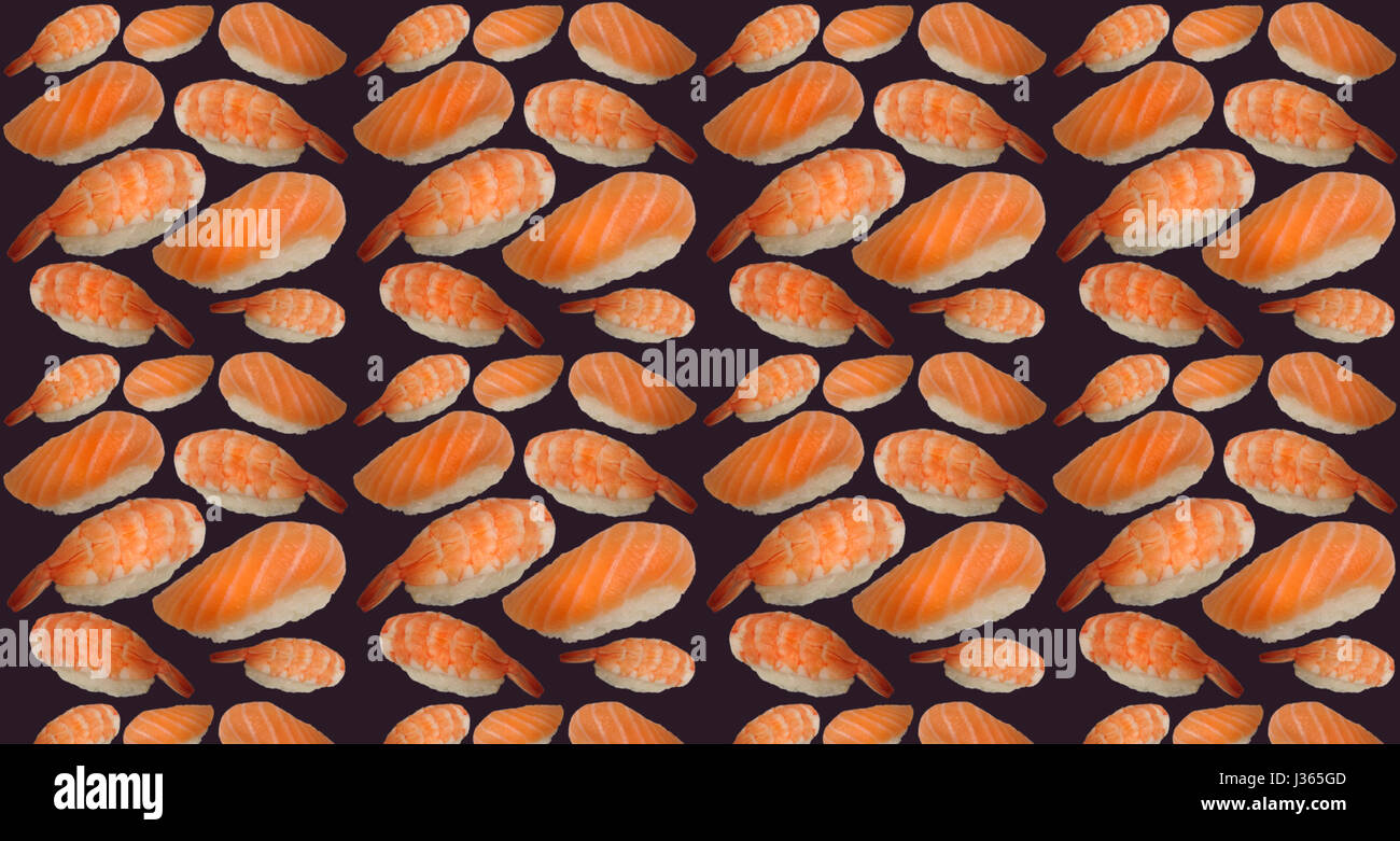 Background with repeated nigiri pattern Stock Photo - Alamy