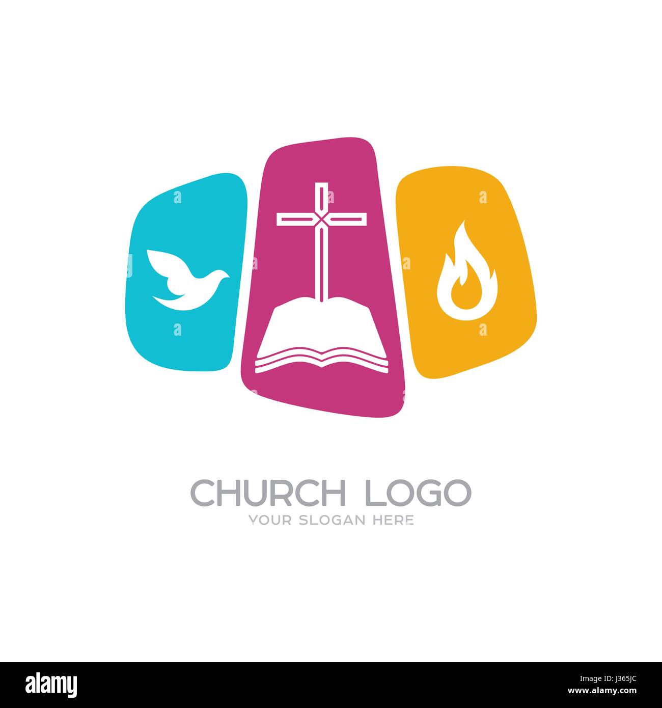 Cross And Flame Letter Head