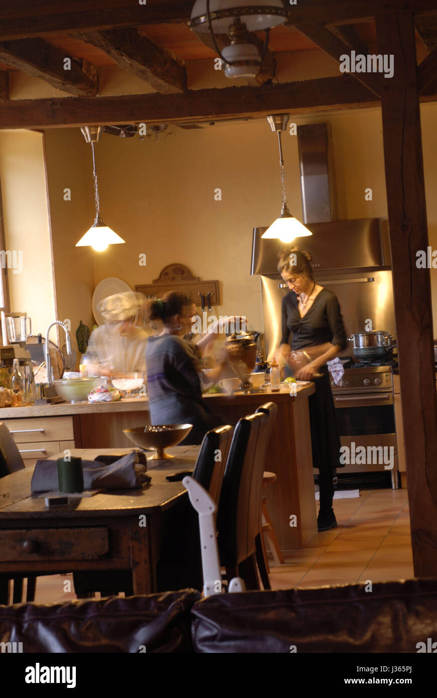 January, dinner from the Deep North: Diane Vanier prepares dinner Stock ...