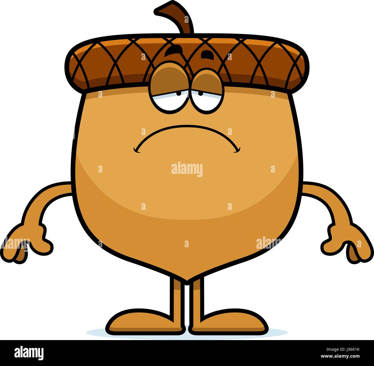 A cartoon illustration of an acorn looking sad Stock Vector Image & Art ...