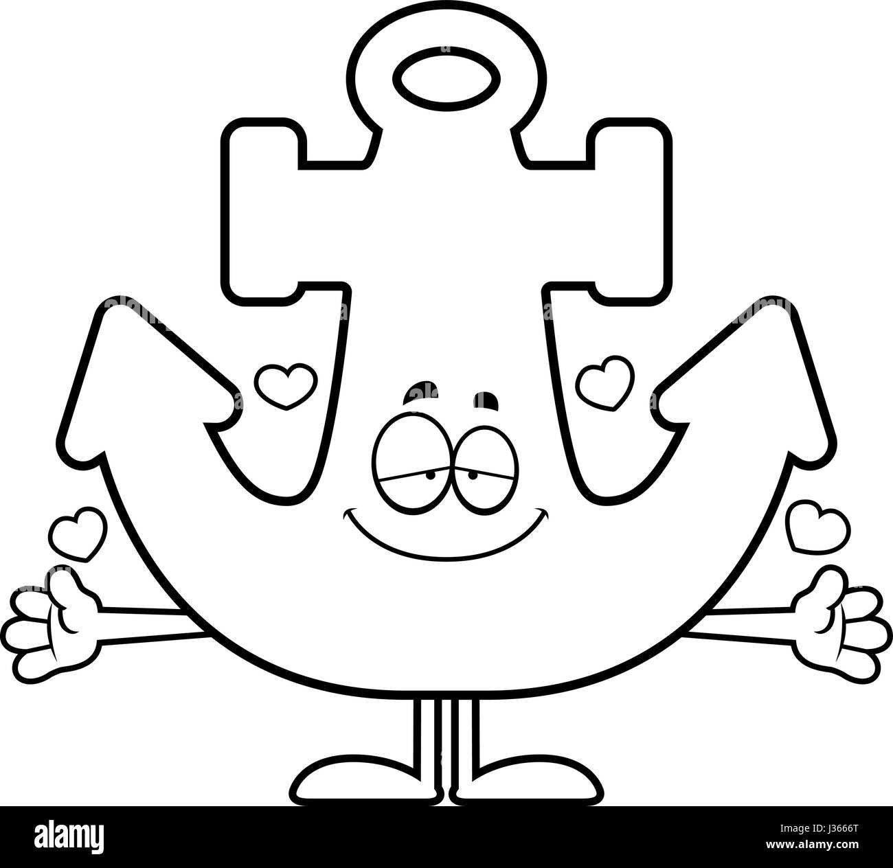 A cartoon illustration of an anchor ready to give a hug Stock Vector ...