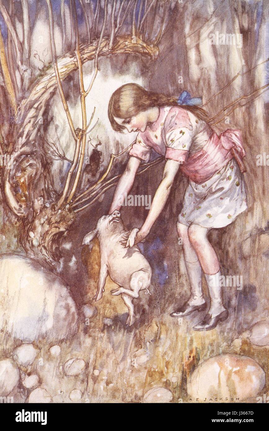 Illustration by A.E. Jackson Alice's Adventures in Wonderland, by Lewis ...