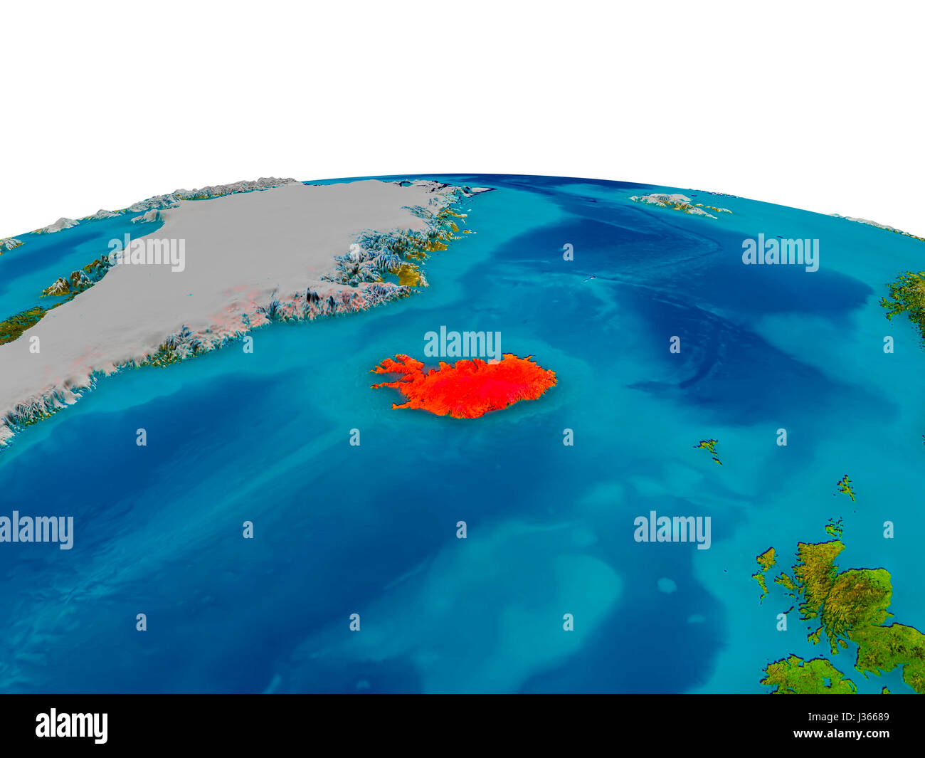 Map satellite geography iceland hi-res stock photography and images - Alamy