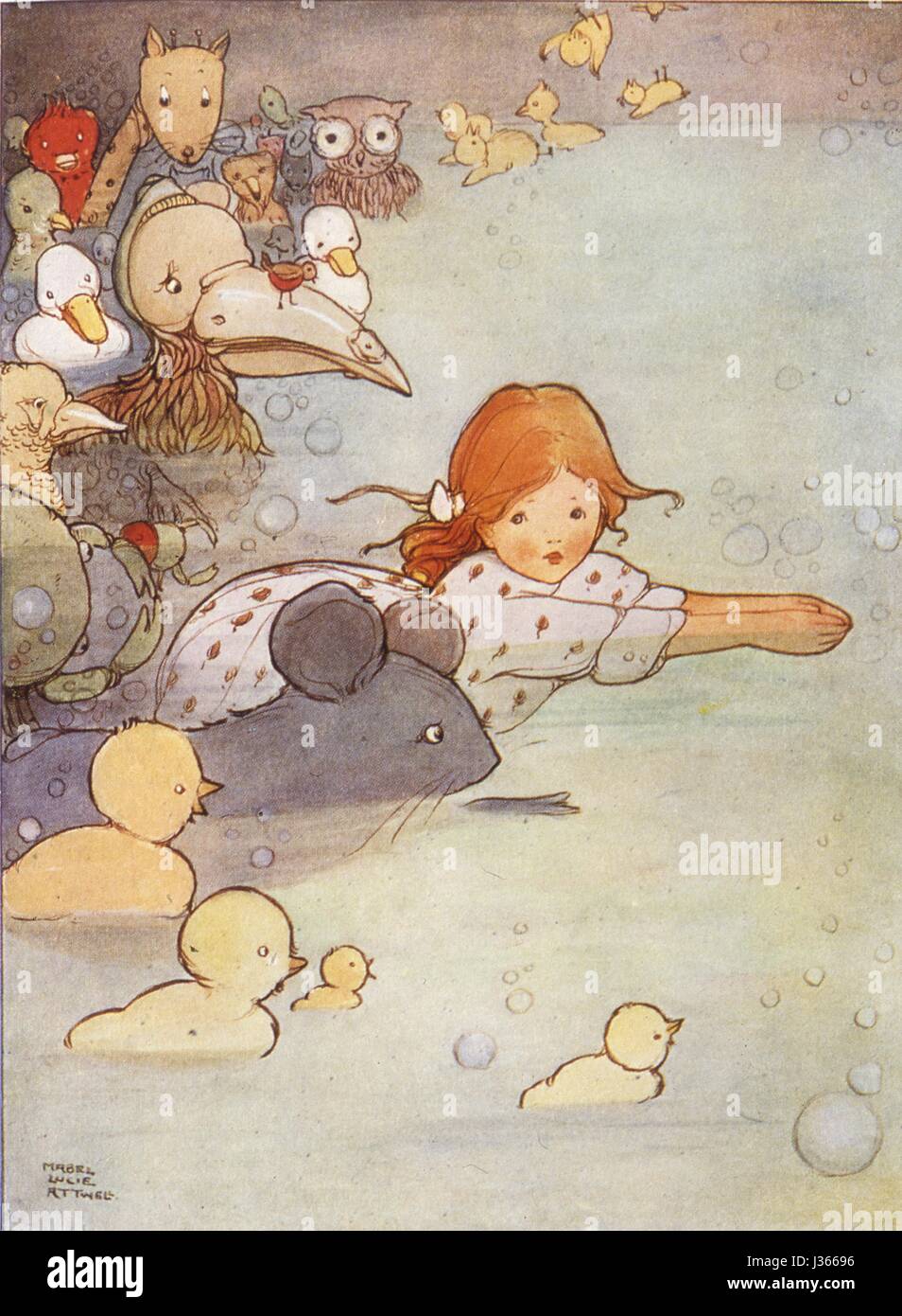 Illustration by Mabel Lucie Attwell Alice in Wonderland, by Lewis ...