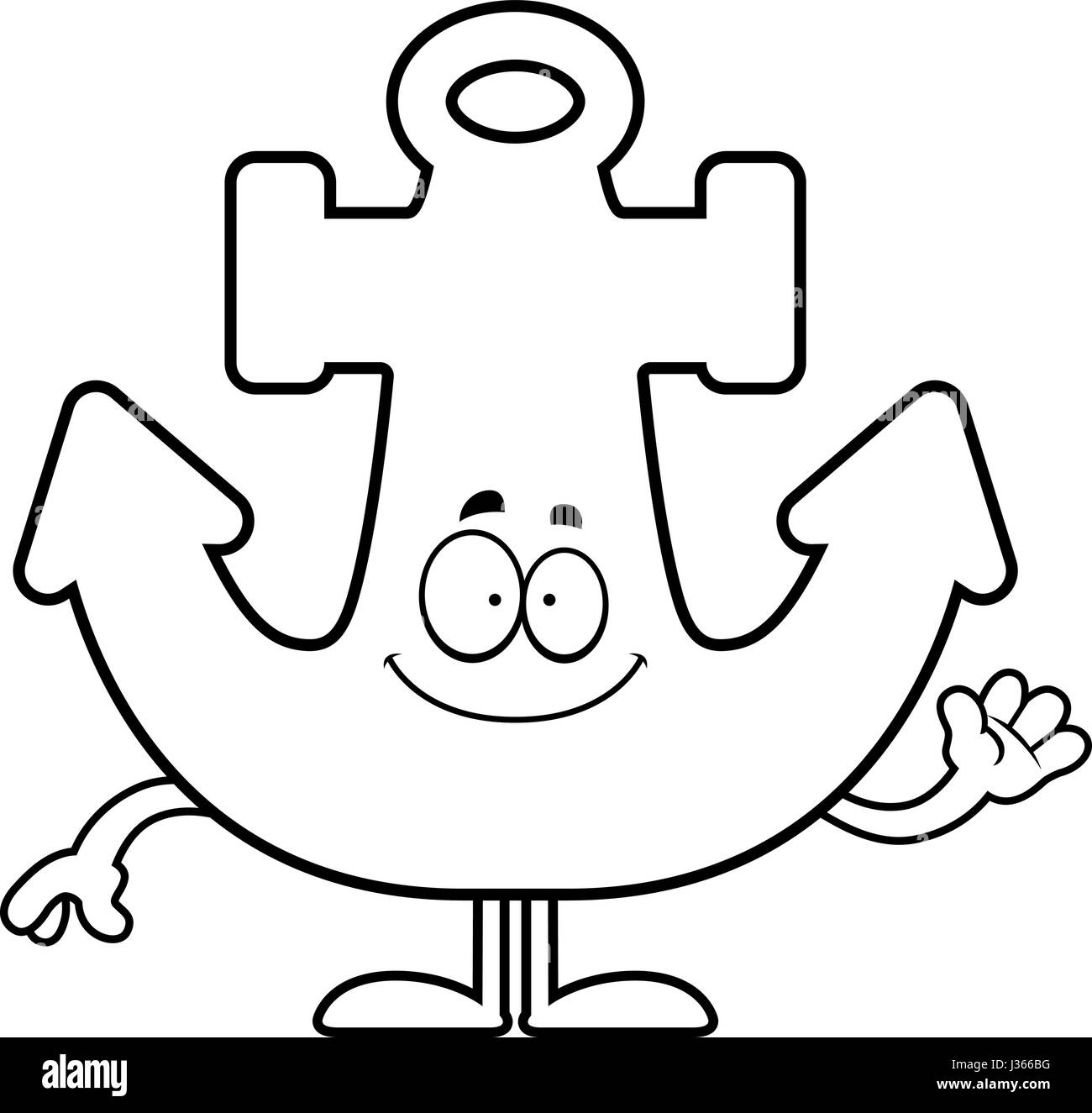 A cartoon illustration of an anchor waving Stock Vector Image & Art - Alamy