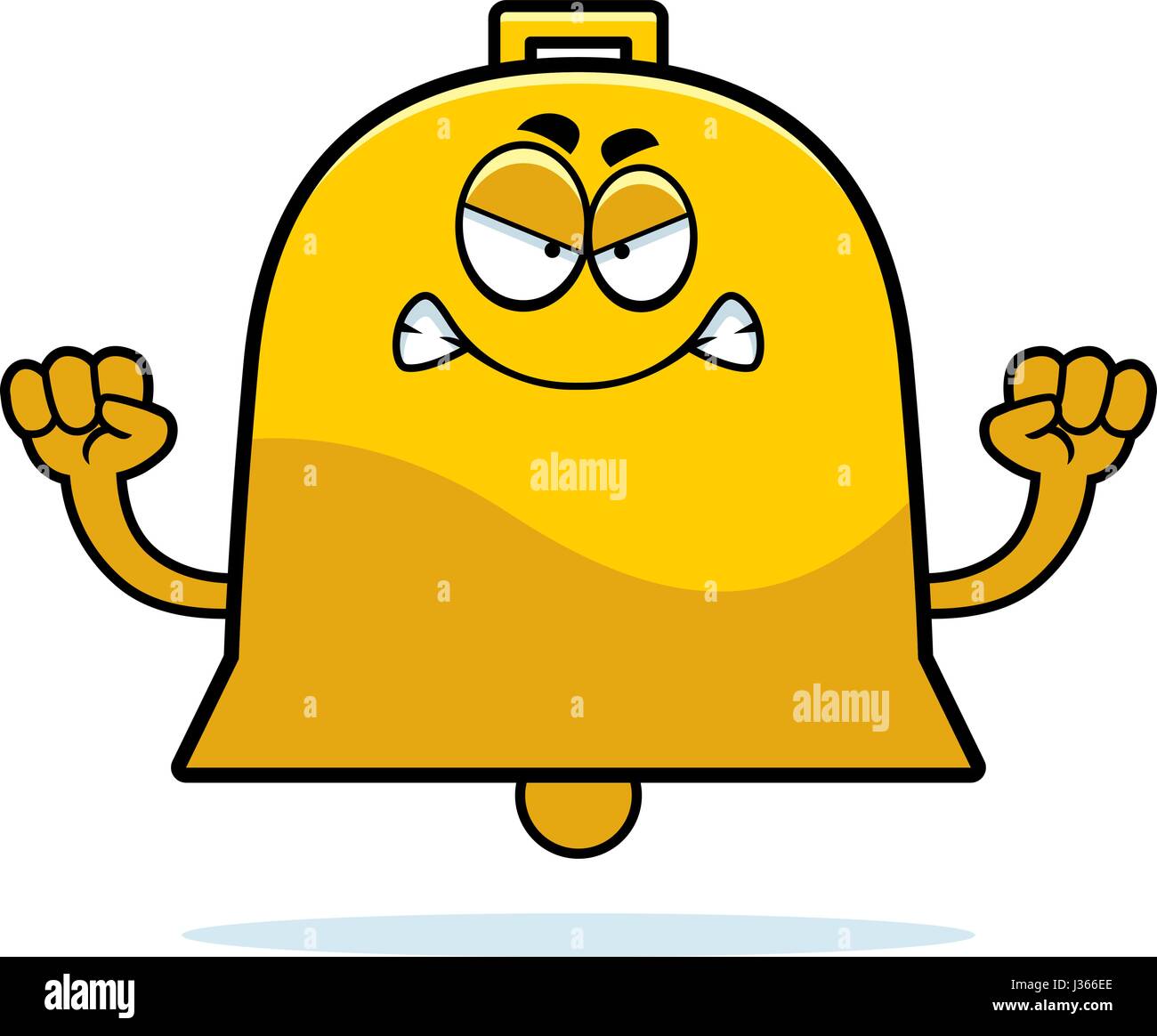 A cartoon illustration of a bell looking angry Stock Vector Image & Art ...