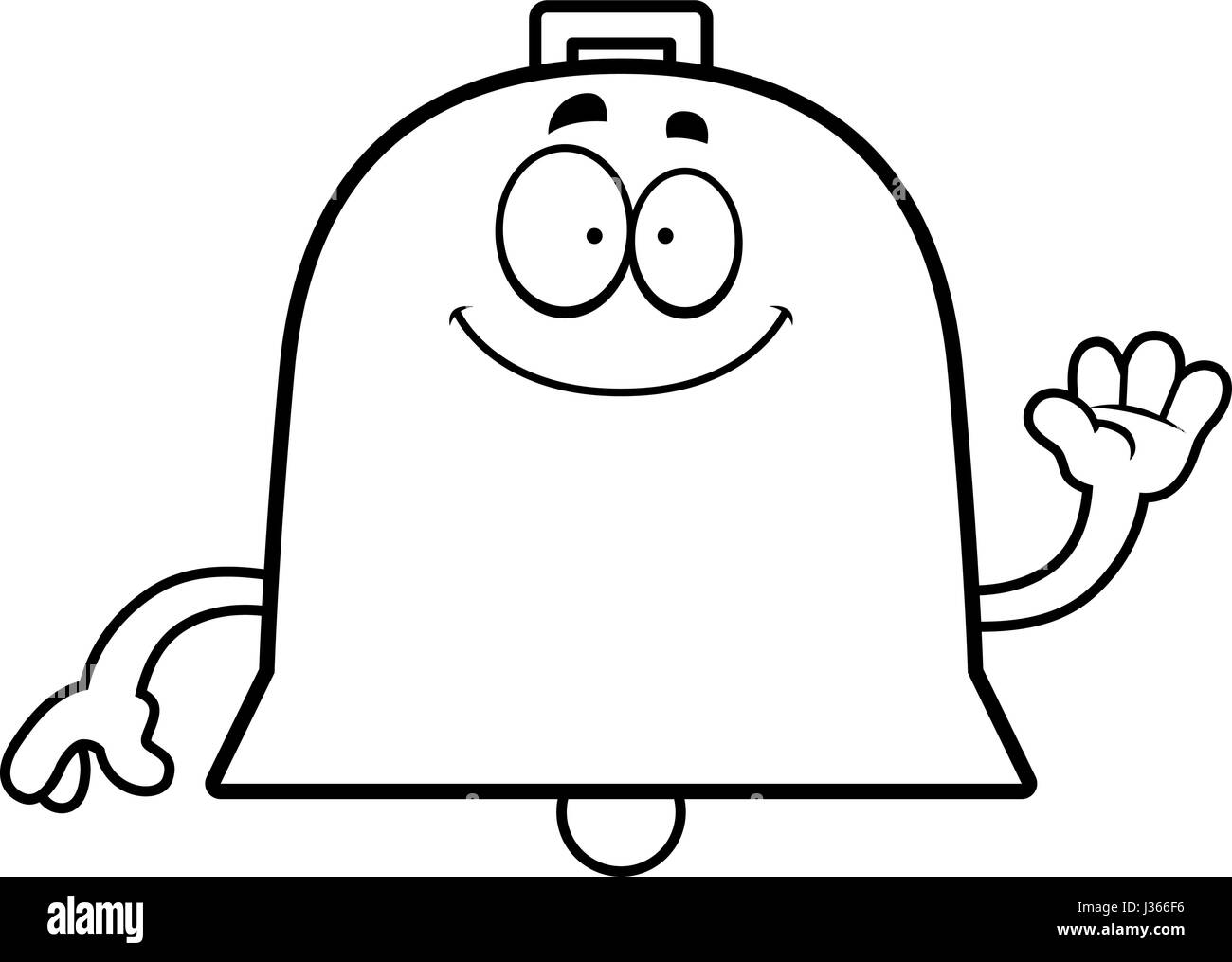A cartoon illustration of a bell waving Stock Vector Image & Art - Alamy