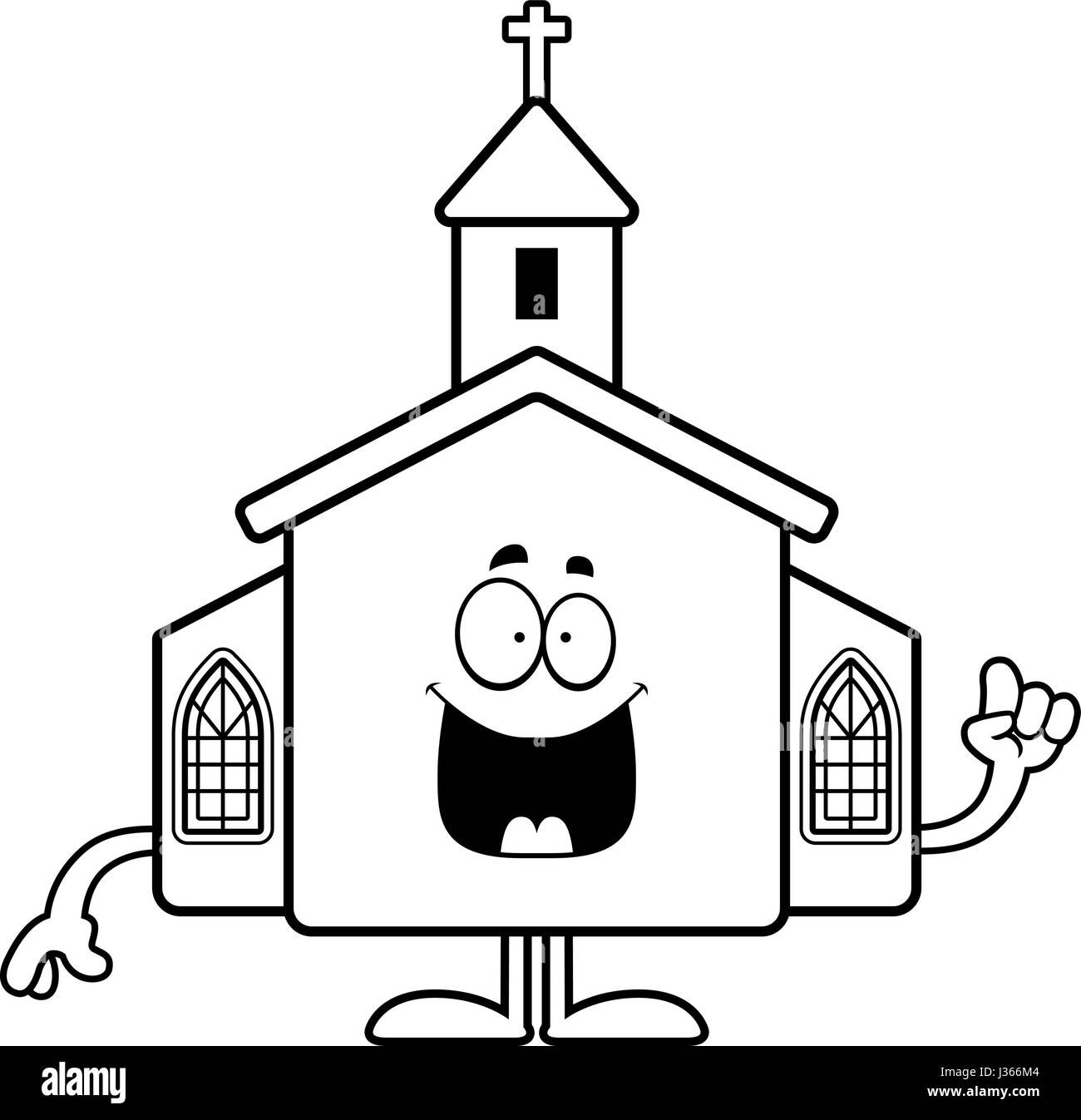 Church cartoon Black and White Stock Photos & Images - Alamy