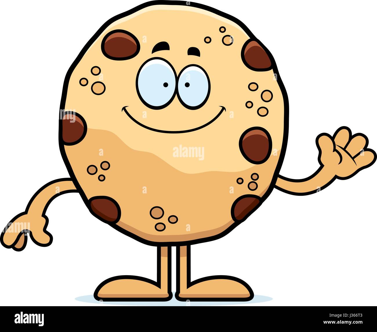 A cartoon illustration of a cookie waving Stock Vector Image & Art - Alamy