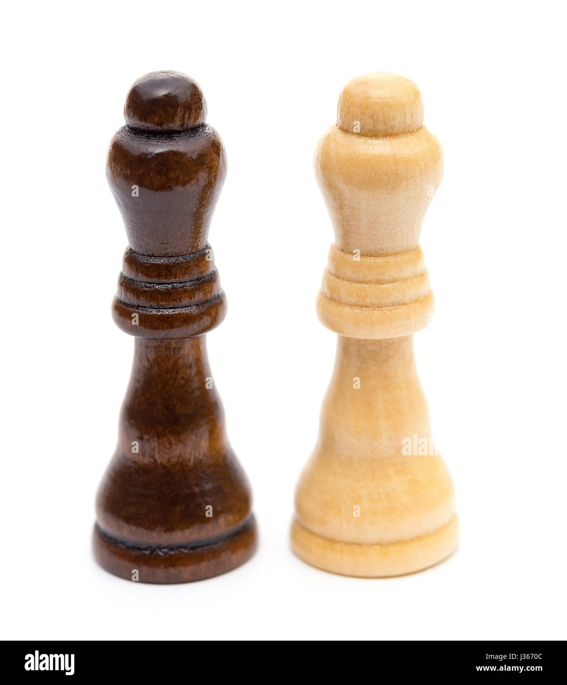 Chess Queens stand on white background Stock Photo - Alamy