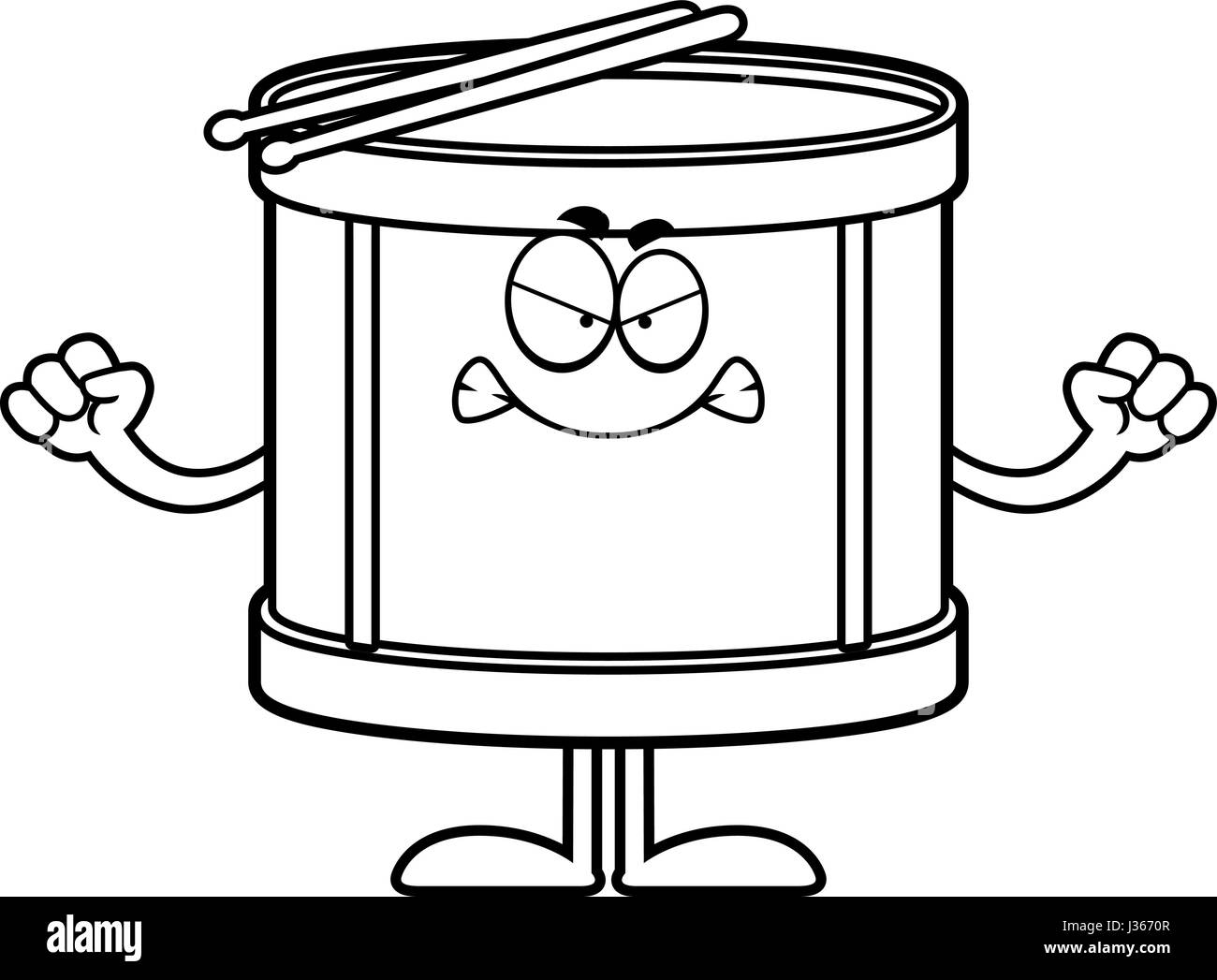 A cartoon illustration of a drum looking angry Stock Vector Image & Art ...