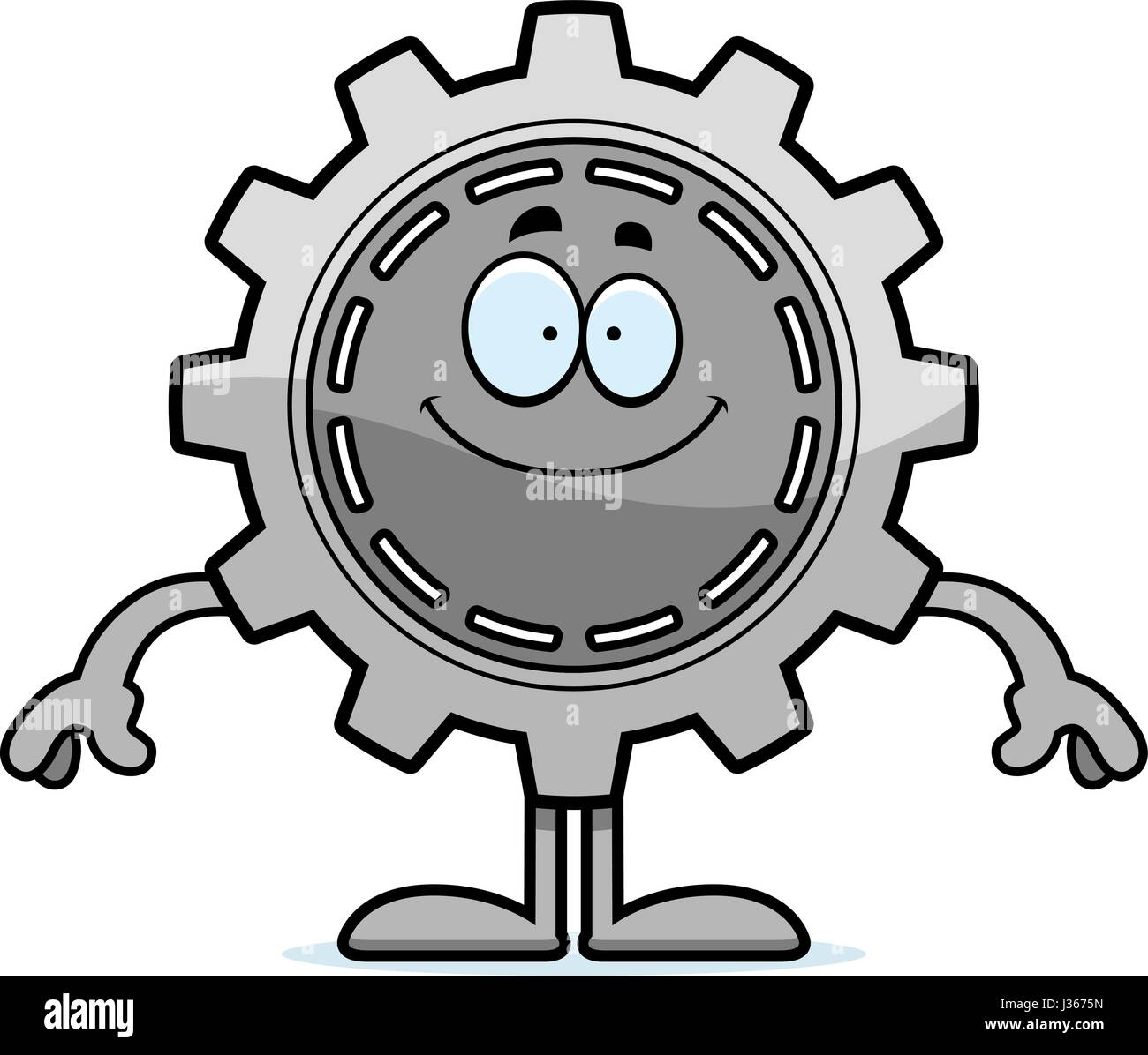 A cartoon illustration of a gear looking happy Stock Vector Image & Art ...