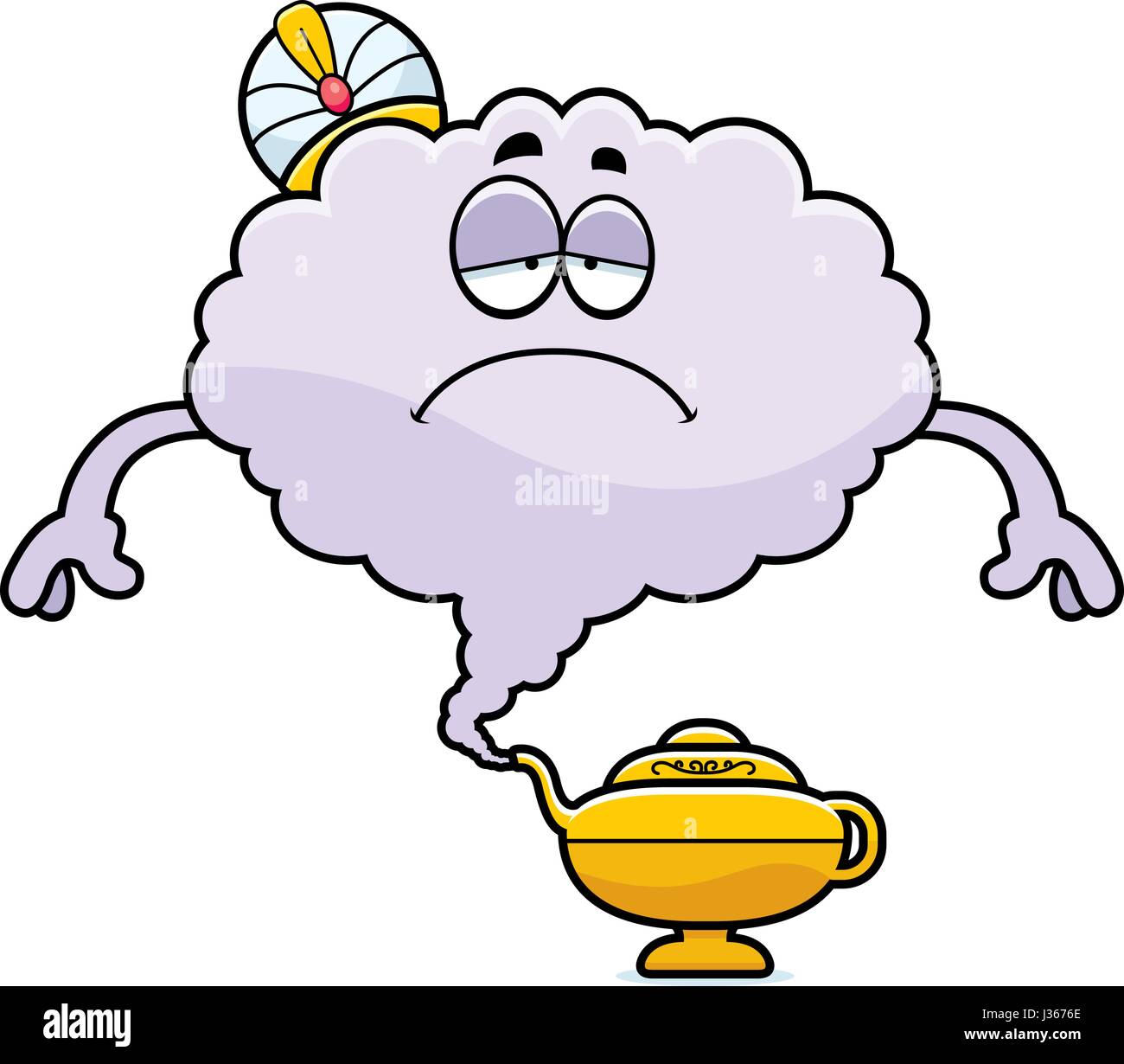 A cartoon illustration of a genie looking sad Stock Vector Image & Art ...