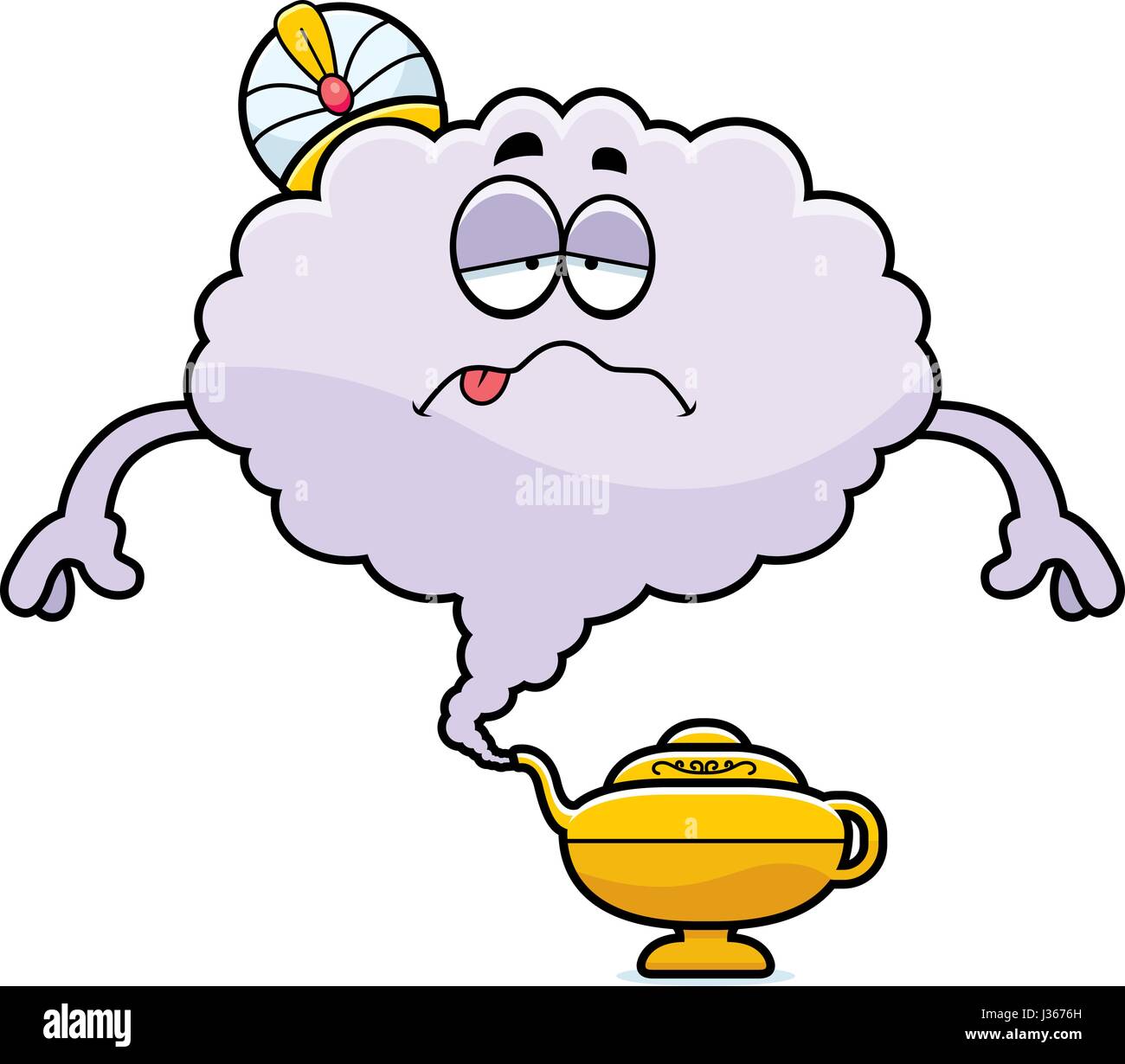 A cartoon illustration of a genie looking sick Stock Vector Image & Art ...