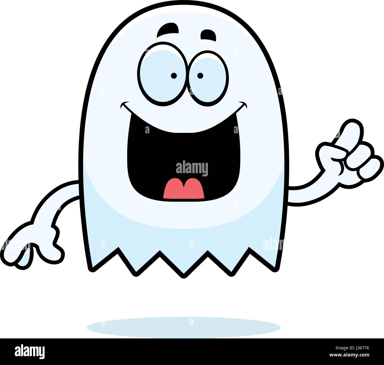 A cartoon illustration of a ghost with an idea Stock Vector Image & Art ...