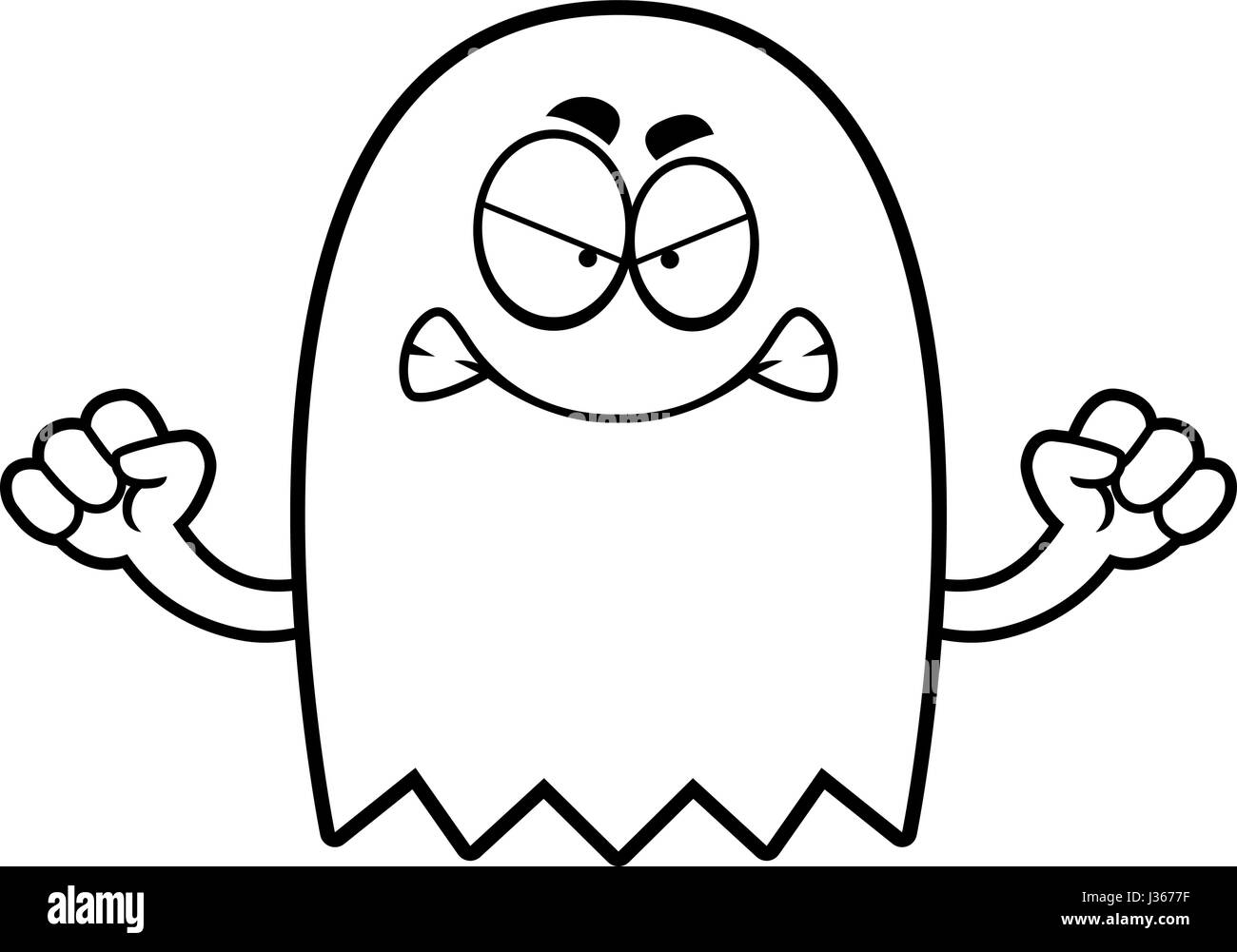 A cartoon illustration of a ghost looking angry Stock Vector Image ...