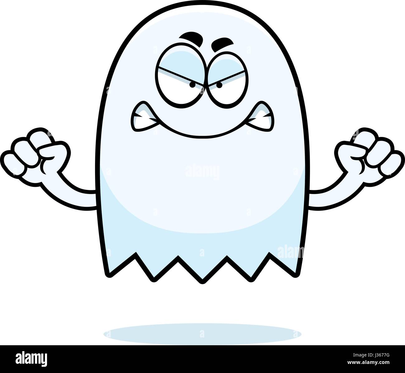 A cartoon illustration of a ghost looking angry Stock Vector Image ...