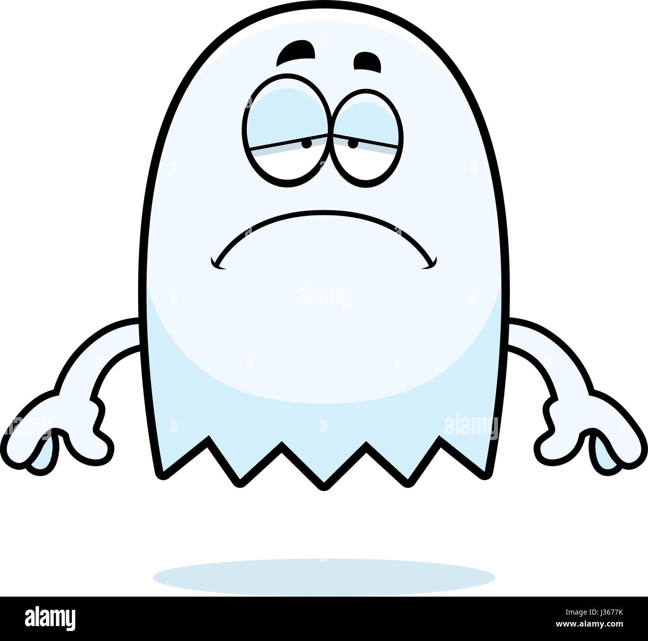 A cartoon illustration of a ghost looking sad Stock Vector Image & Art ...