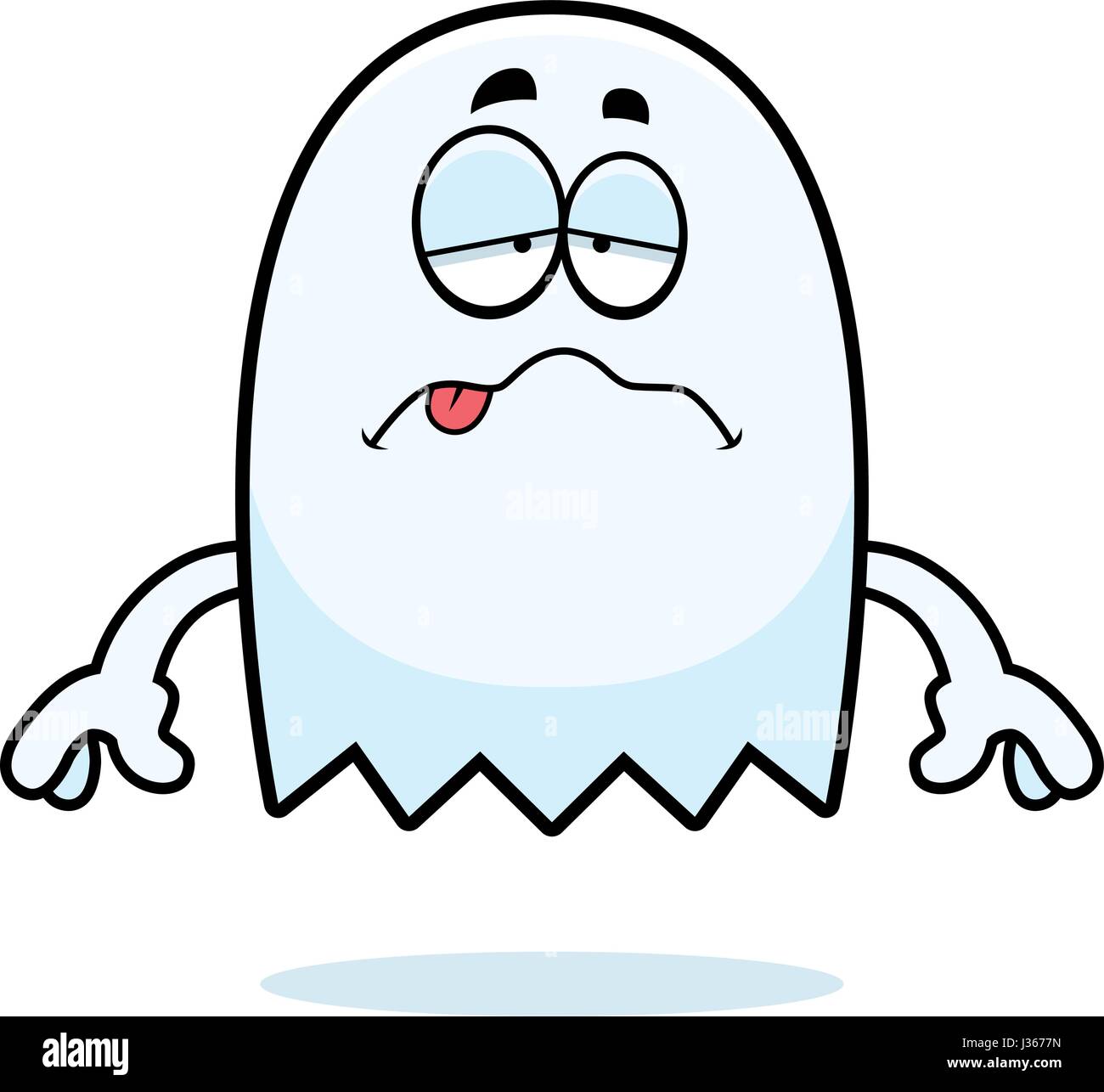 A cartoon illustration of a ghost looking sick Stock Vector Image & Art ...