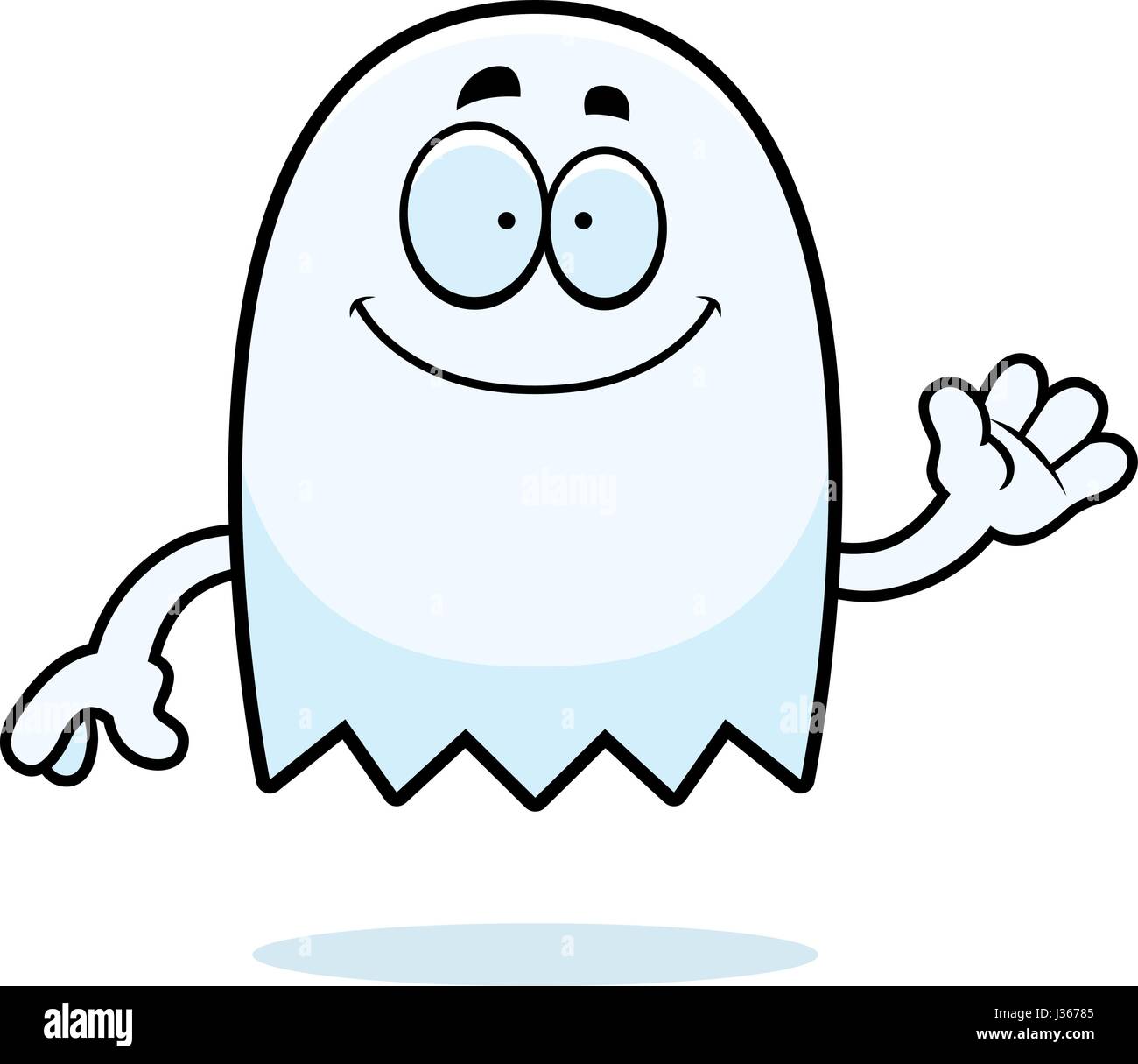 A cartoon illustration of a ghost waving Stock Vector Image & Art - Alamy