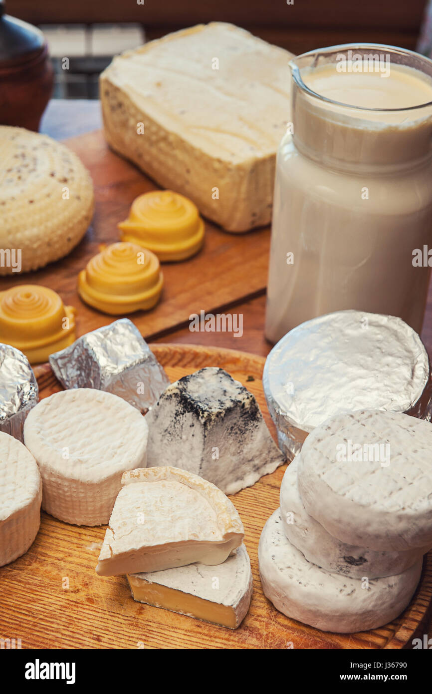 Set of different cheese Stock Photo - Alamy