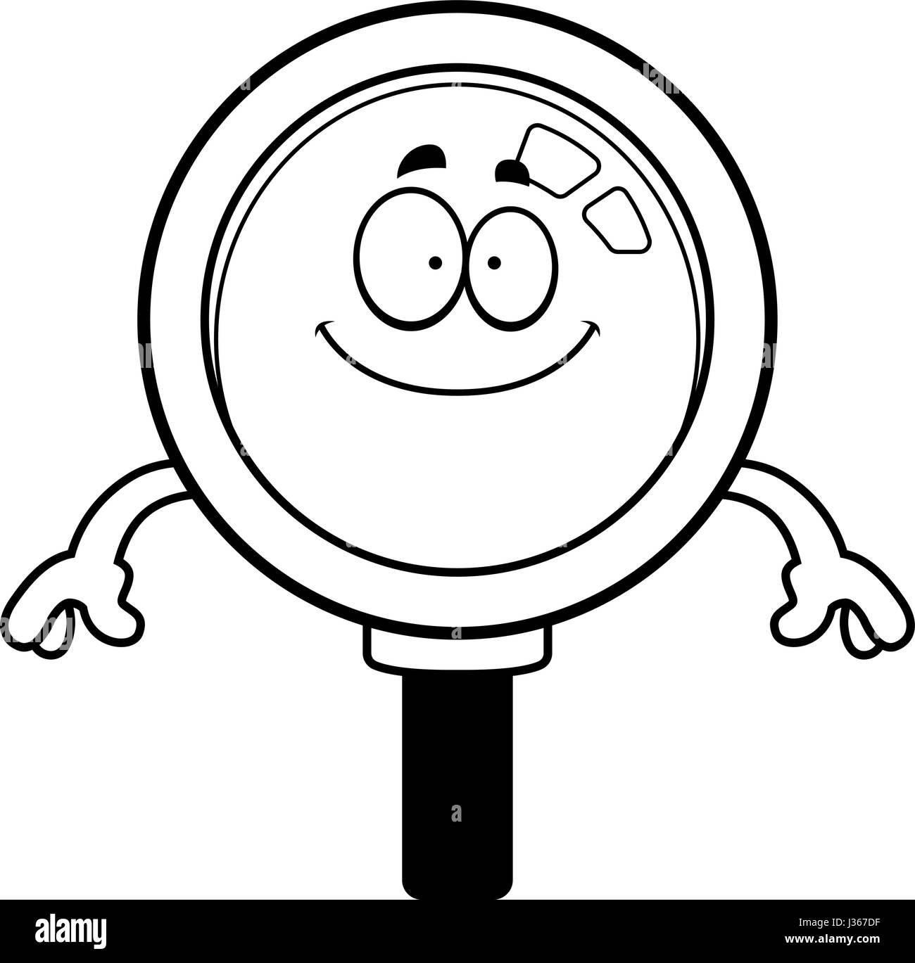 Looking glass vector vectors Black and White Stock Photos & Images - Alamy