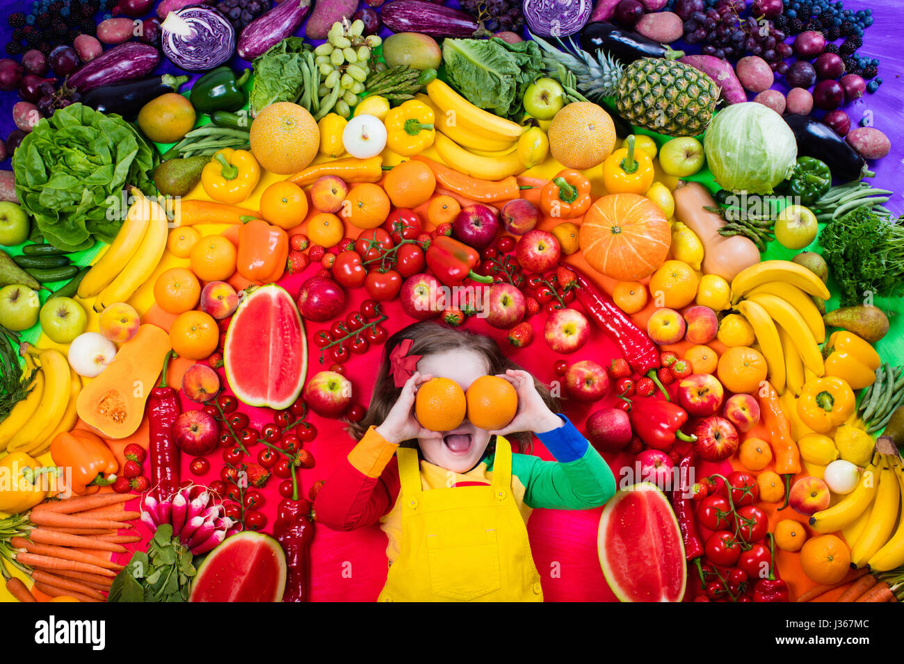 Fruits And Vegetables Rainbow