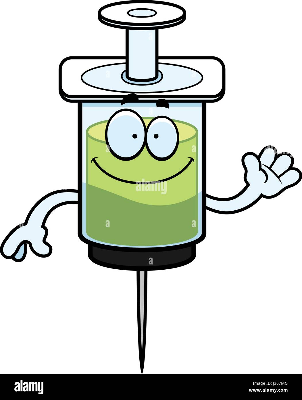 A cartoon illustration of a syringe waving Stock Vector Image & Art - Alamy