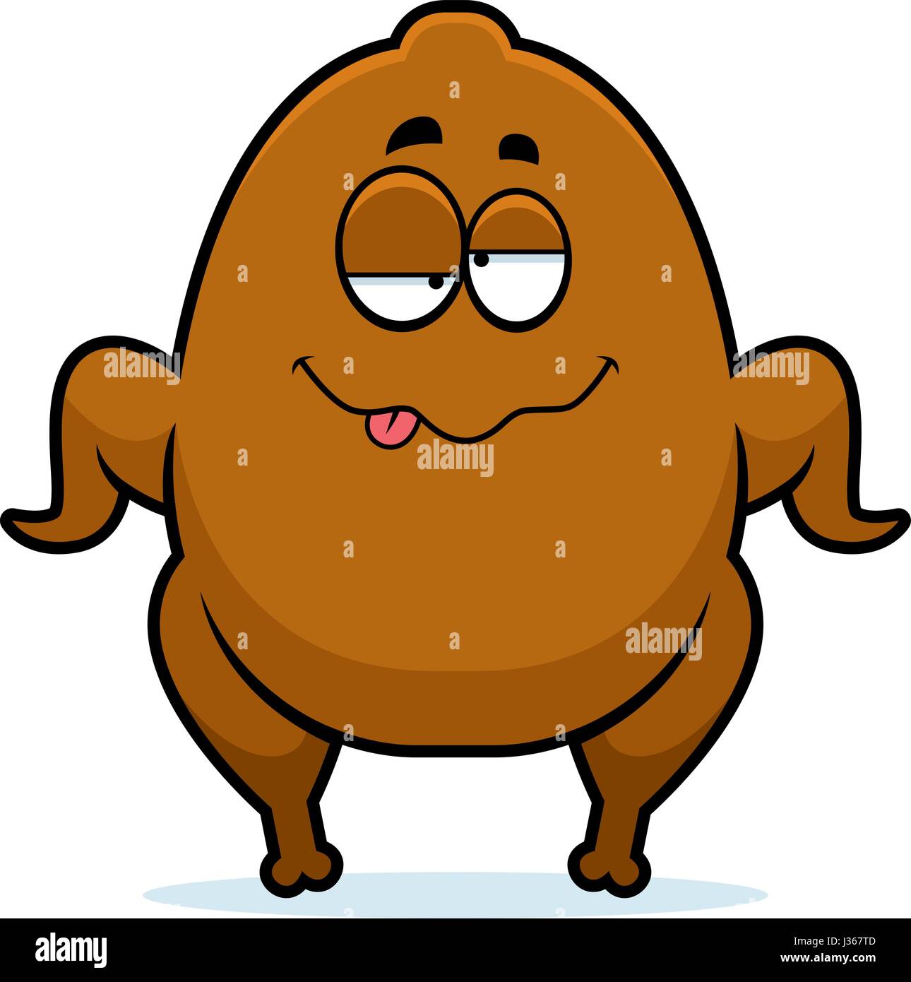 A cartoon illustration of a Thanksgiving turkey looking drunk Stock ...