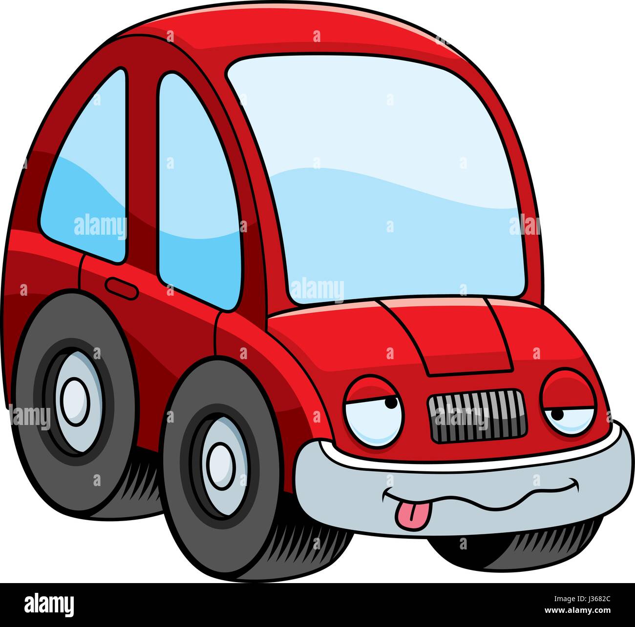 A cartoon illustration of a car looking drunk Stock Vector Image & Art ...
