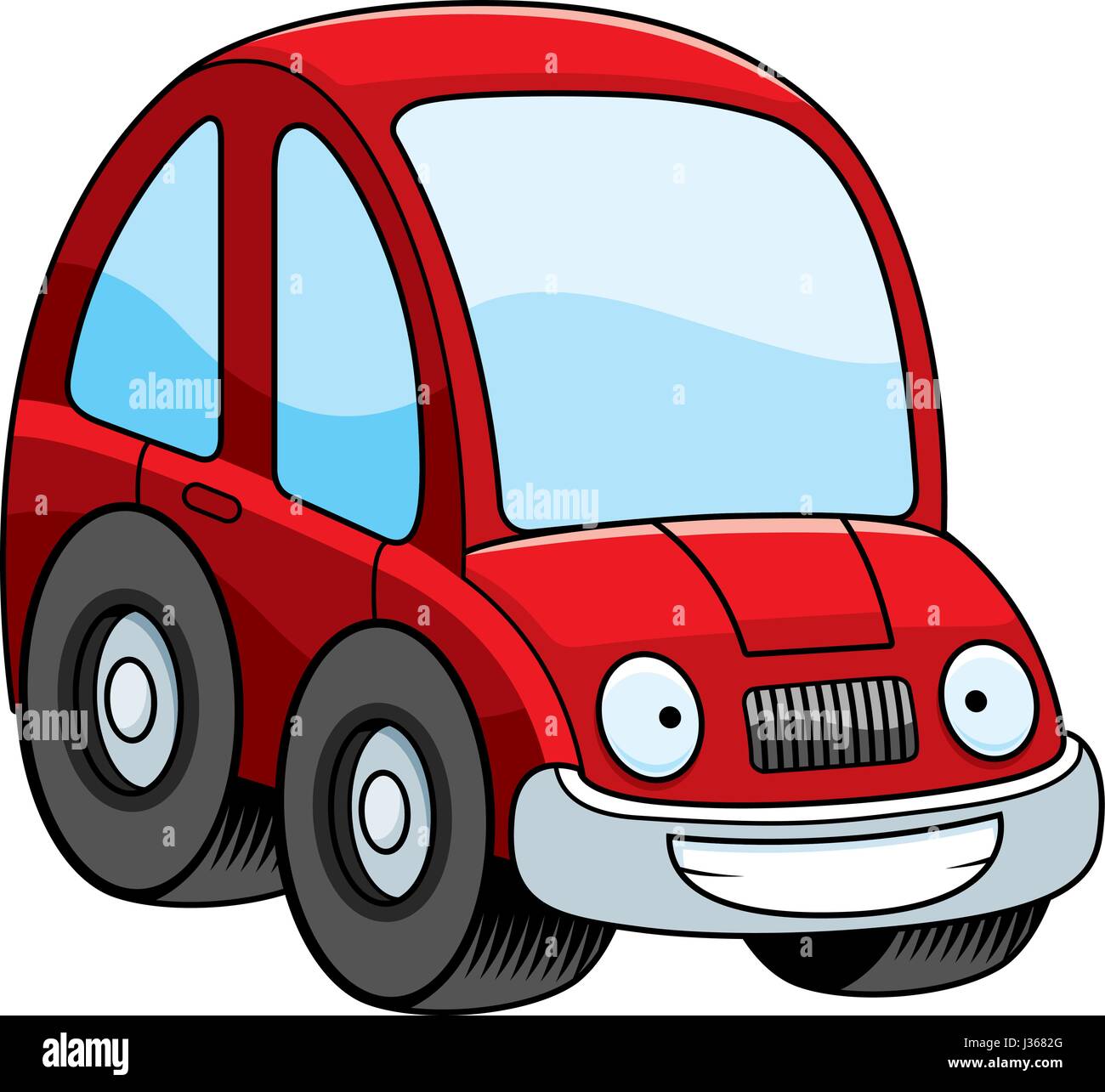 A cartoon illustration of a car looking happy Stock Vector Image & Art ...