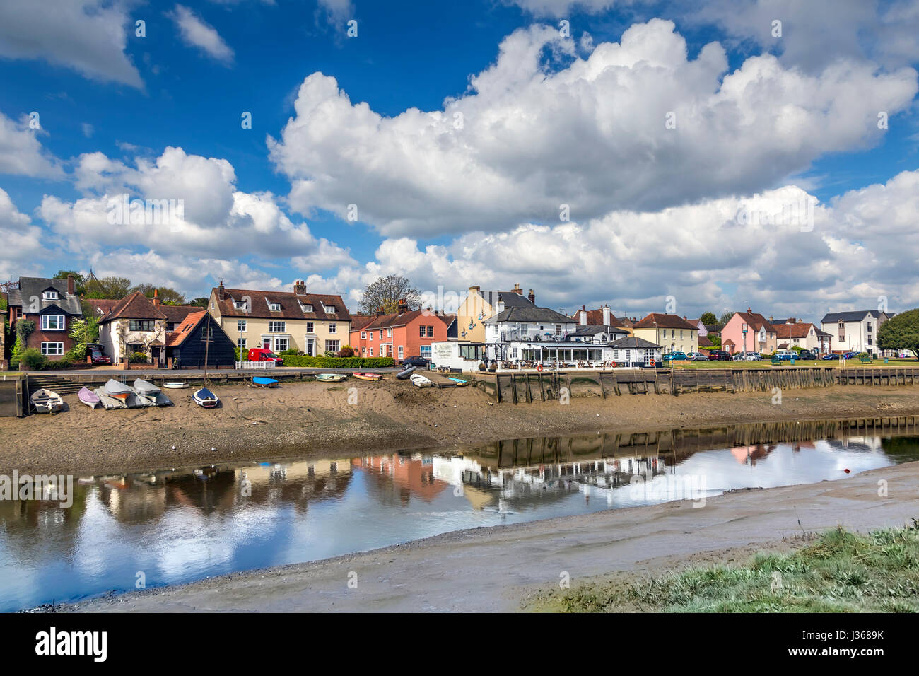 ROWHEDGE, VILLAGE NEAR COLCHESTER, AS VIEWED ACROSS THE RIVER COLNE ...